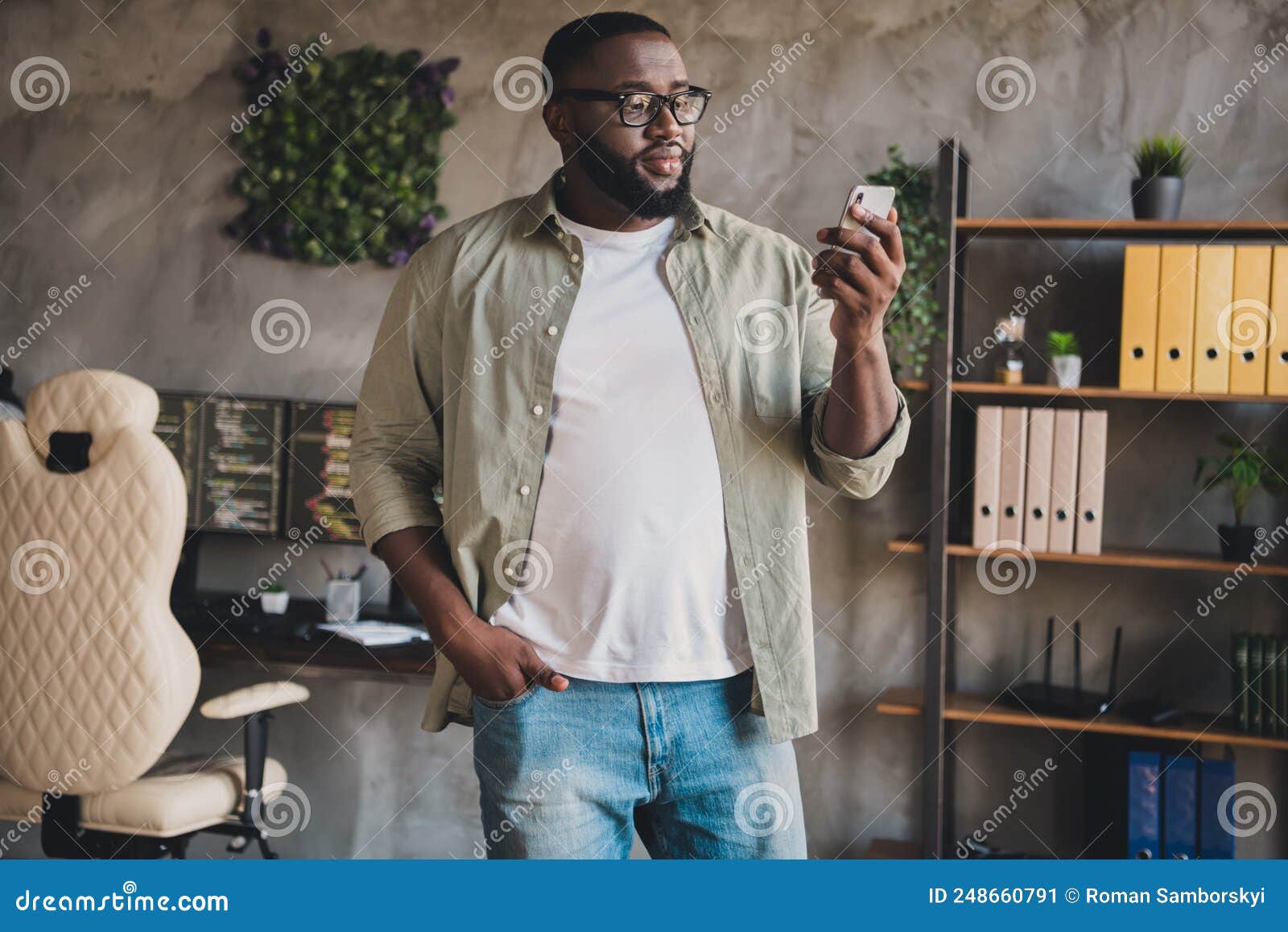 Portrait of Attractive Skilled Intellectual Focused Guy Tech Company ...