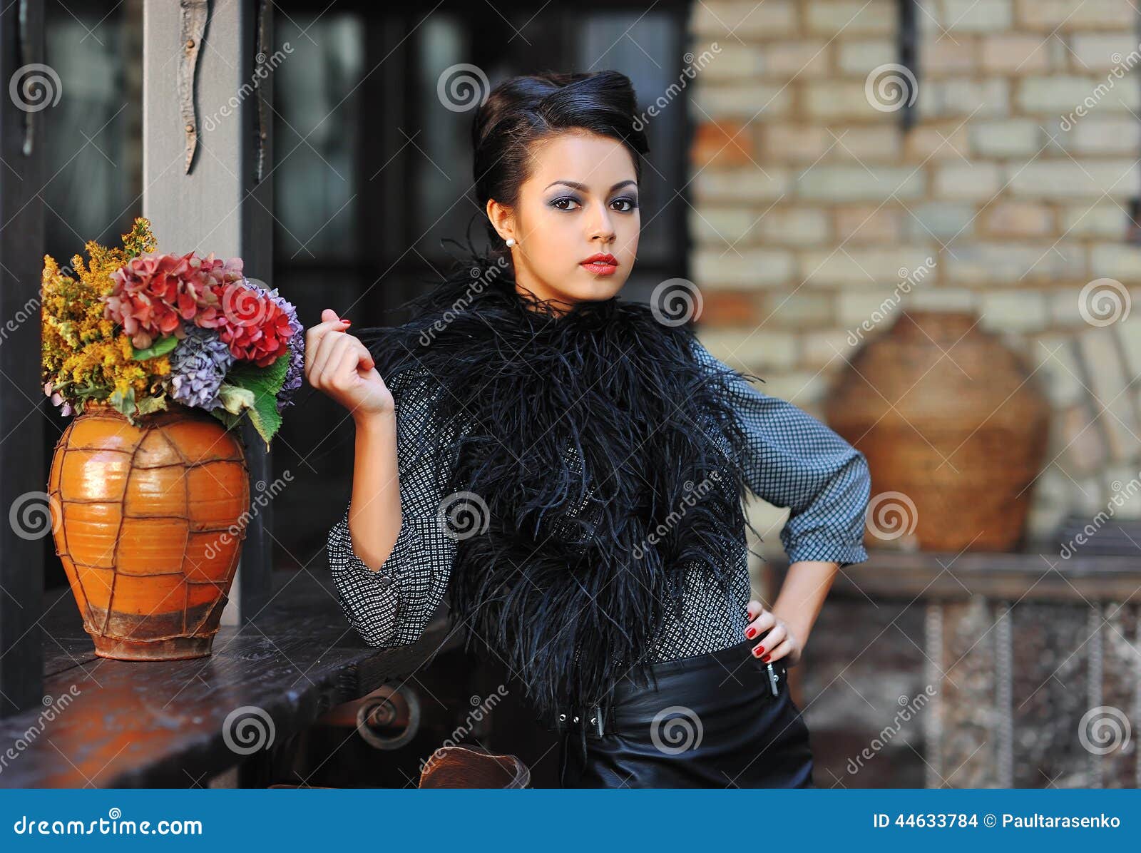 Portrait of the Attractive Smart Lady Stock Photo - Image of posing ...