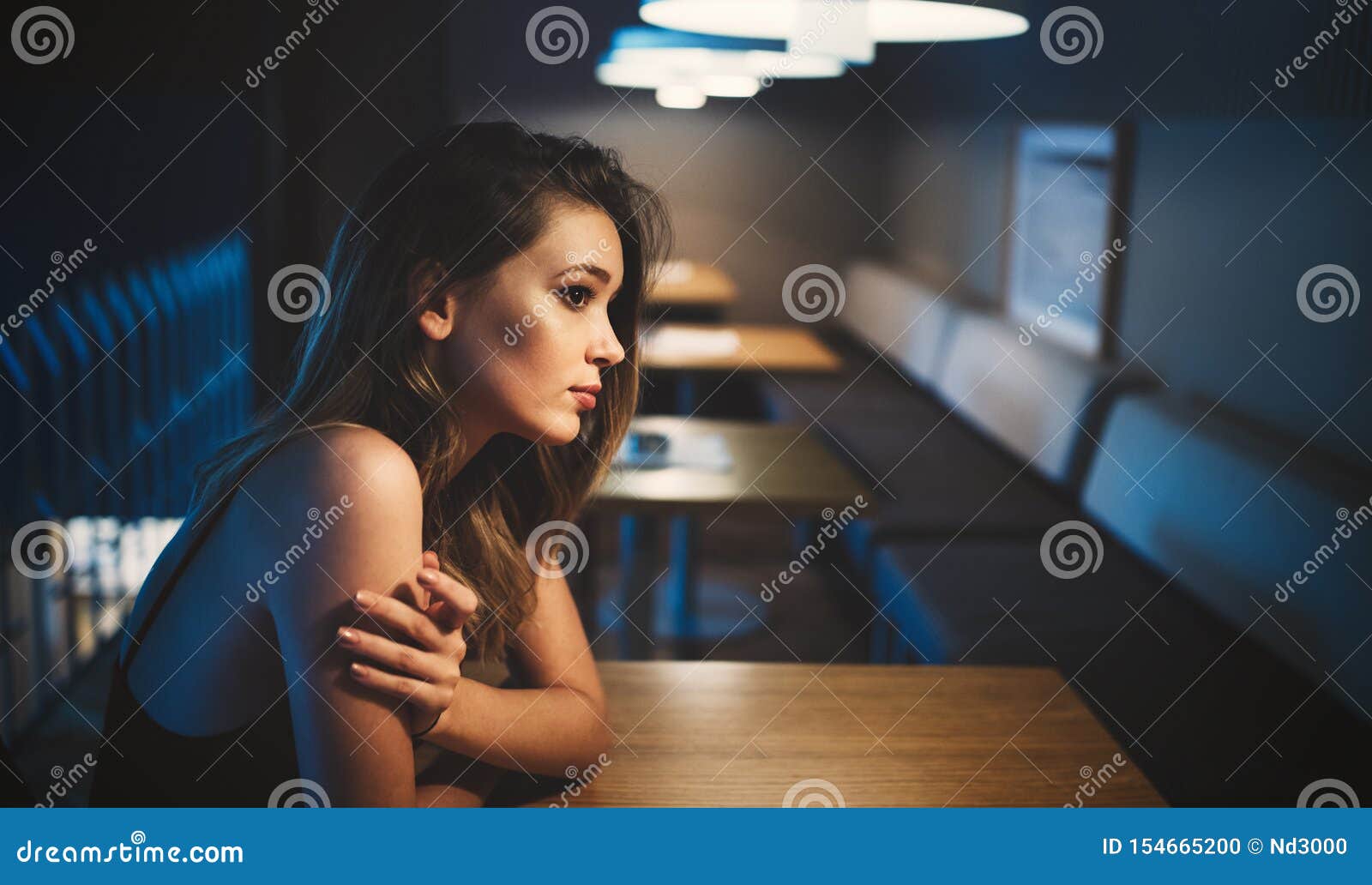 Portrait of Attractive Thoughtful Pensive Young Woman Stock Photo ... Portrait of Attractive Thoughtful Pensive Young Woman Stock Photo ...
