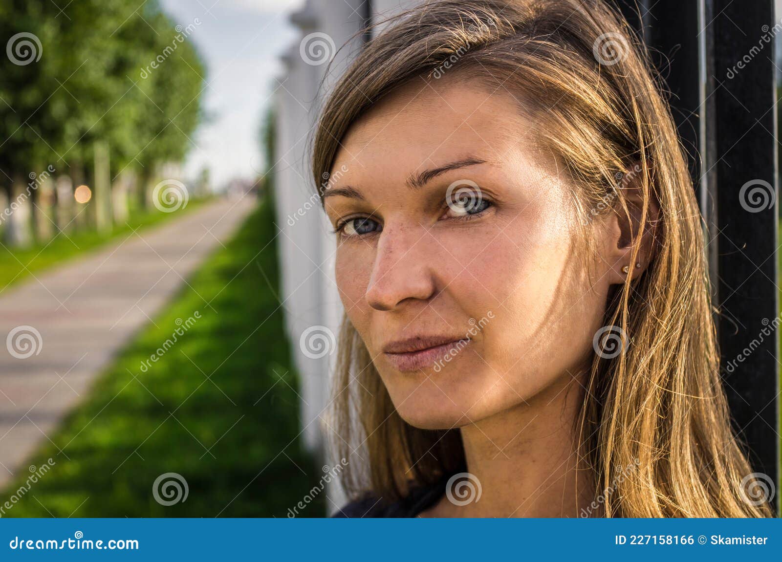 Portrait of an Attractive Woman with a Serious Look Stock Photo - Image ...