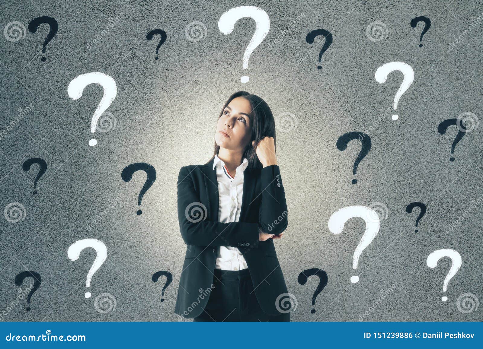 Ask and doubt concept stock photo. Image of european - 151239886