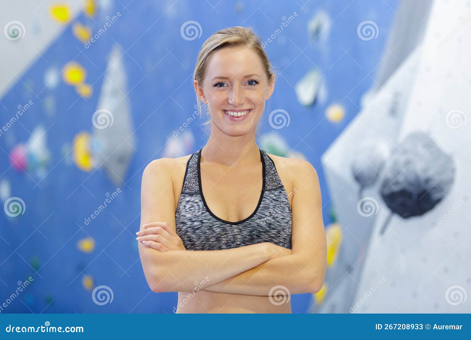 Portrait Attractive Young Climber Stock Image - Image of risk, high ...