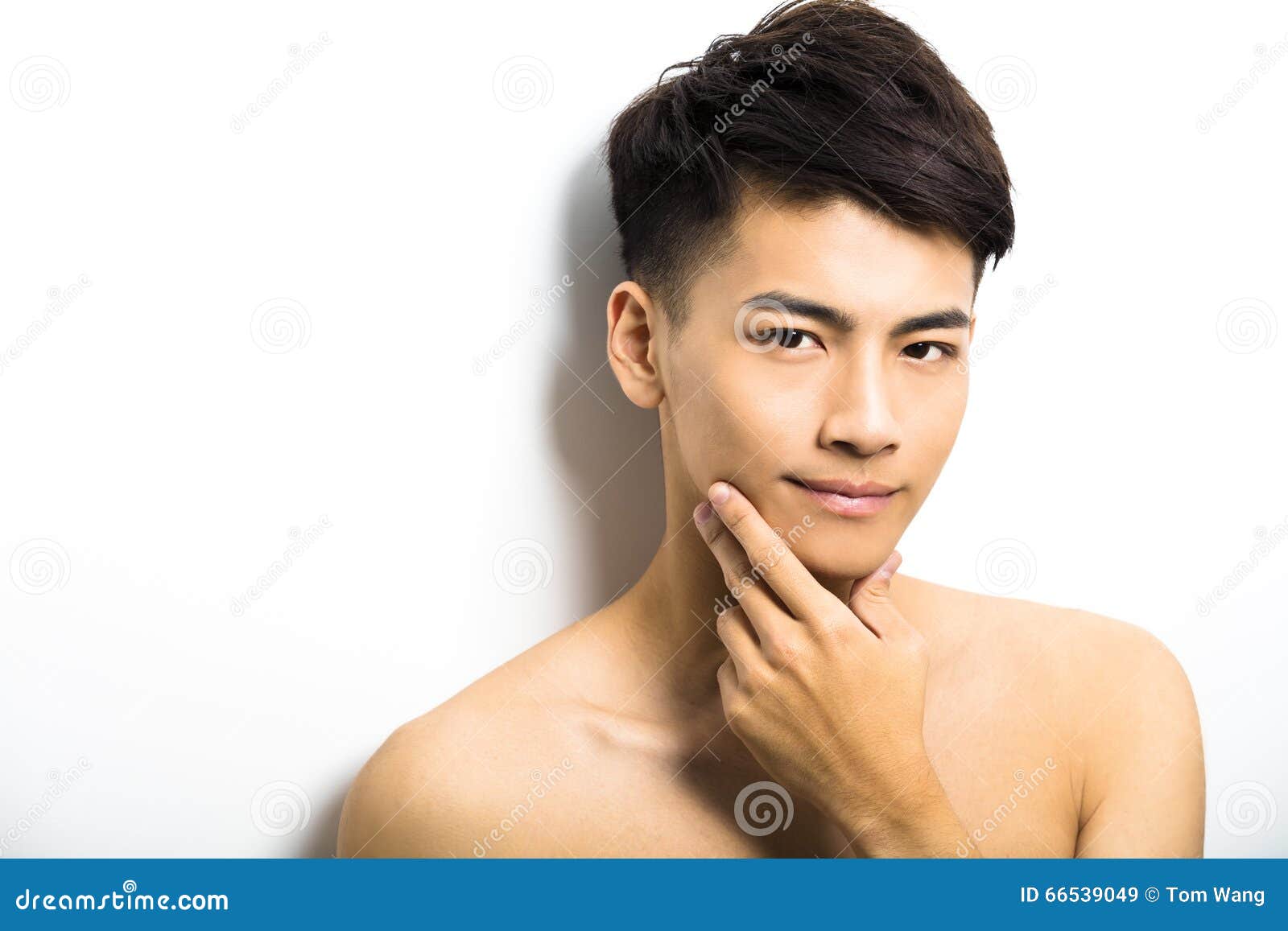 Portrait of Attractive Young Man Face Stock Image - Image of human ...