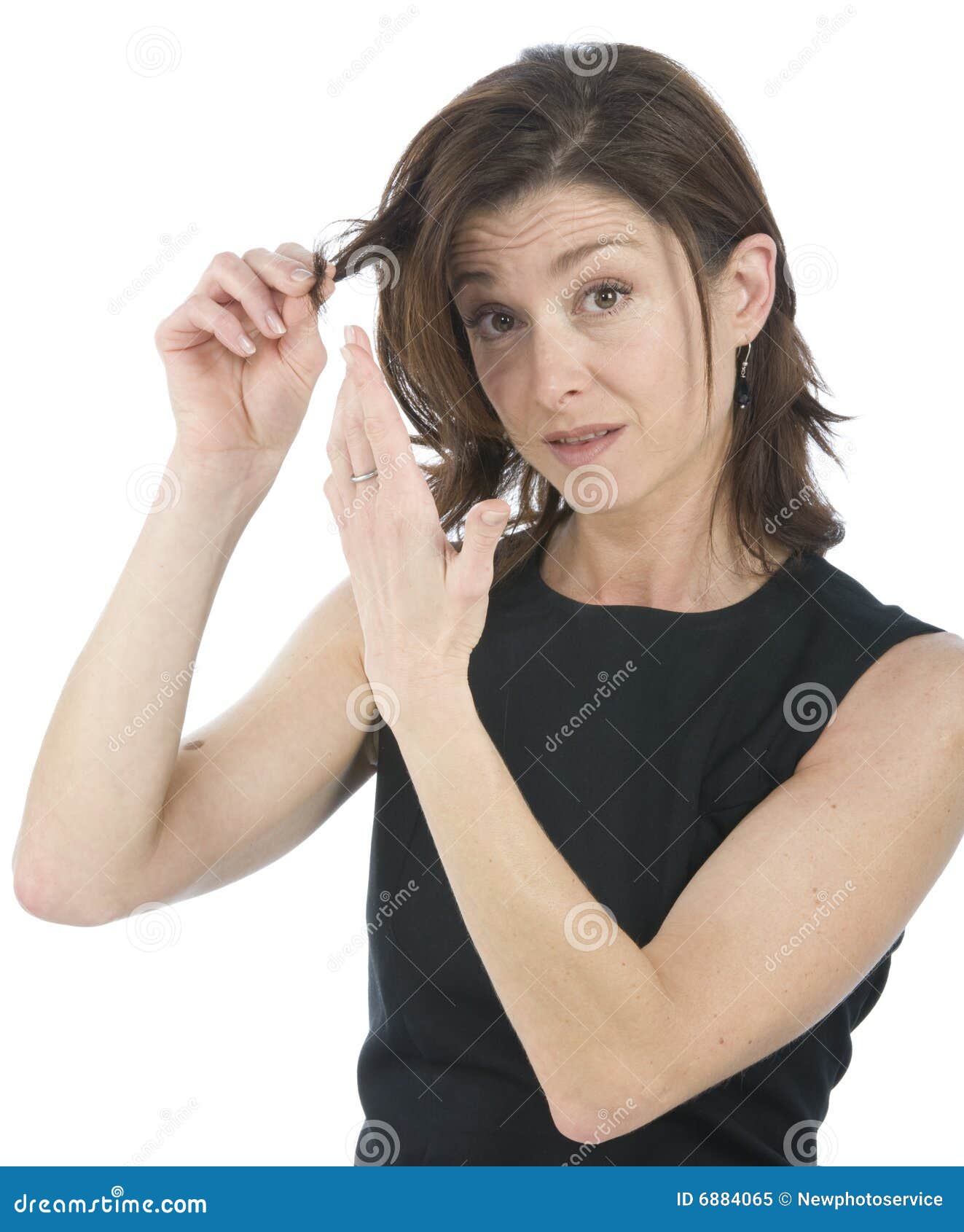 Portrait Auf Weißem Hintergrund Vierzig Jahre Alt Stockbild - Bild von ...