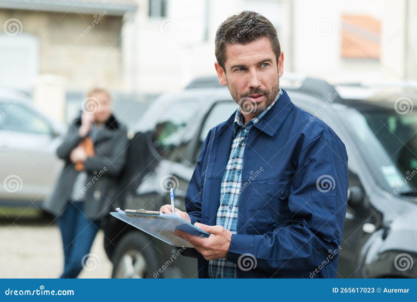 Portrait Auto Mechanic Outdoors Stock Image - Image of garage ...