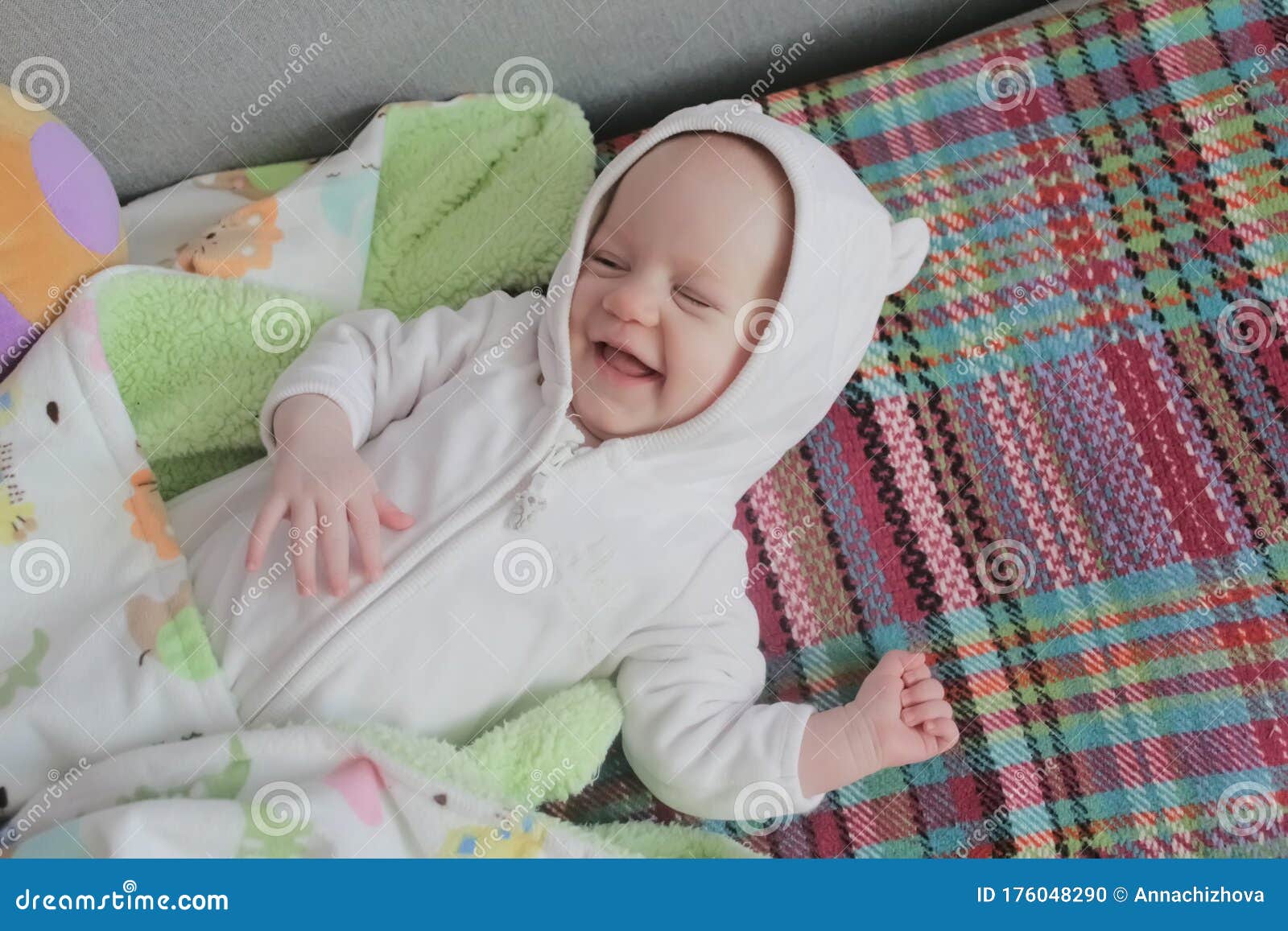 Portrait of Baby Awake, Looking at the Camera Stock Photo - Image of ...