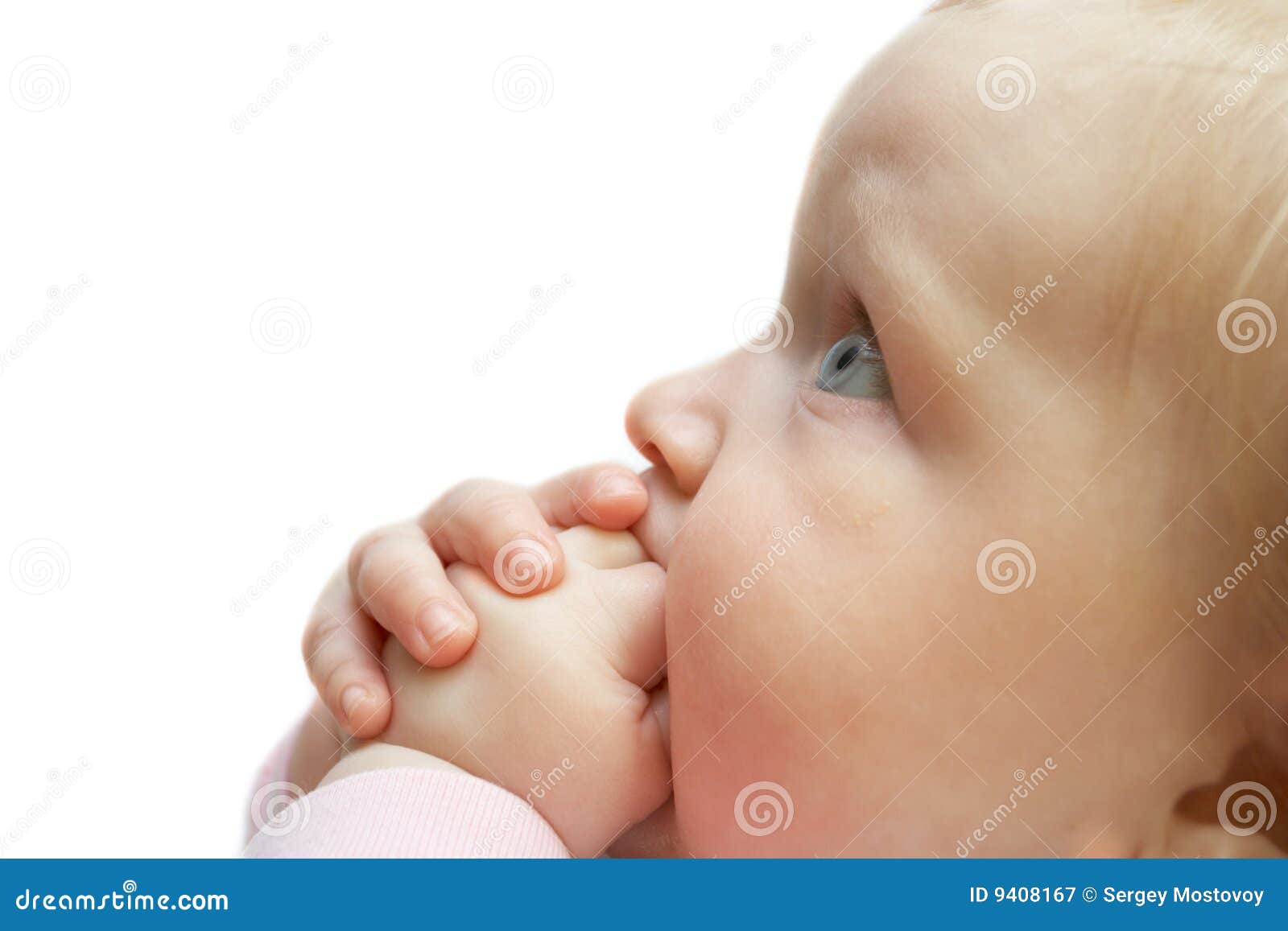 Portrait of a Baby Looking Up Stock Image - Image of expression ...
