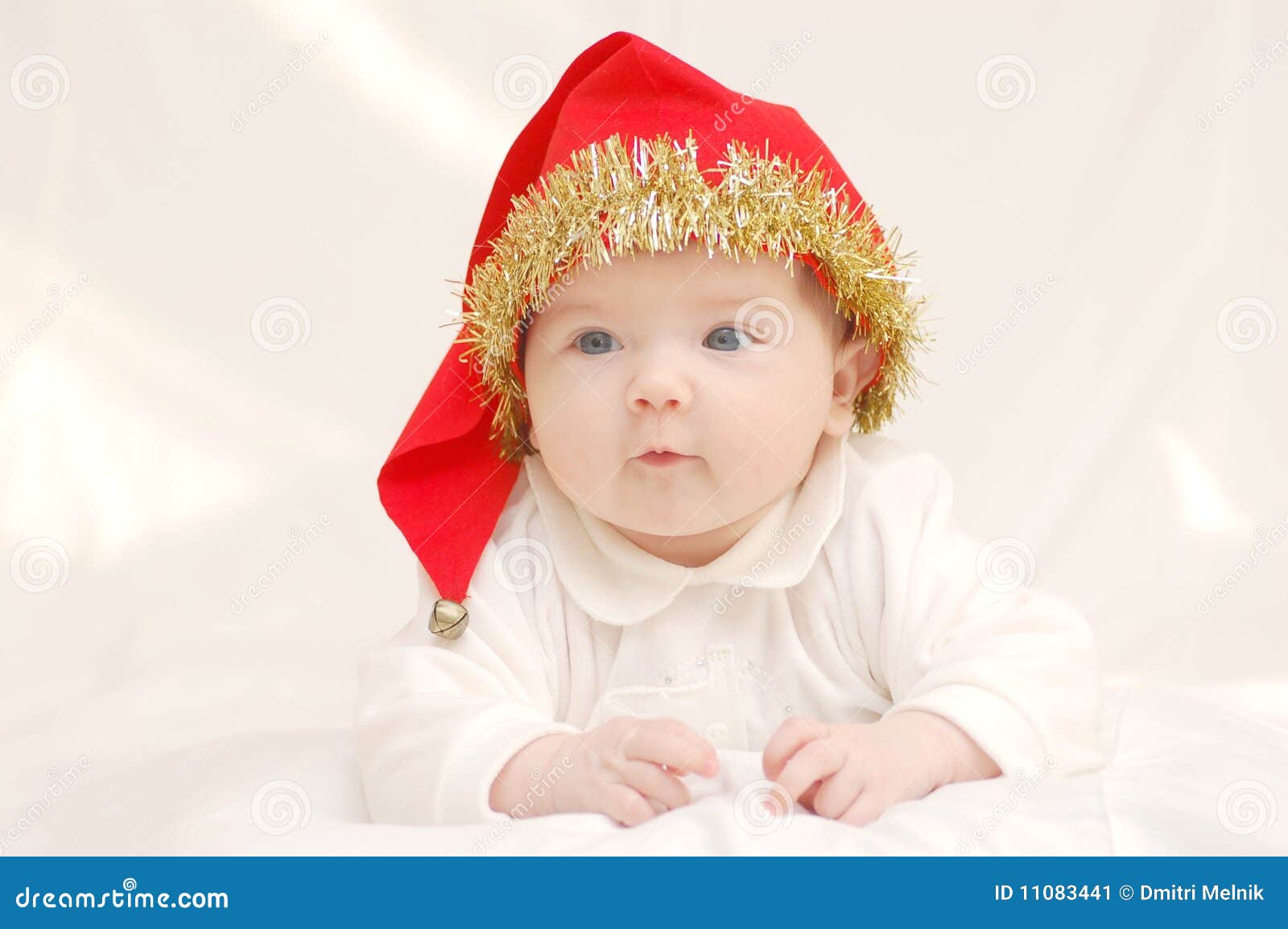 Portrait of Baby in Red Hat Stock Image - Image of ears, comfort: 11083441