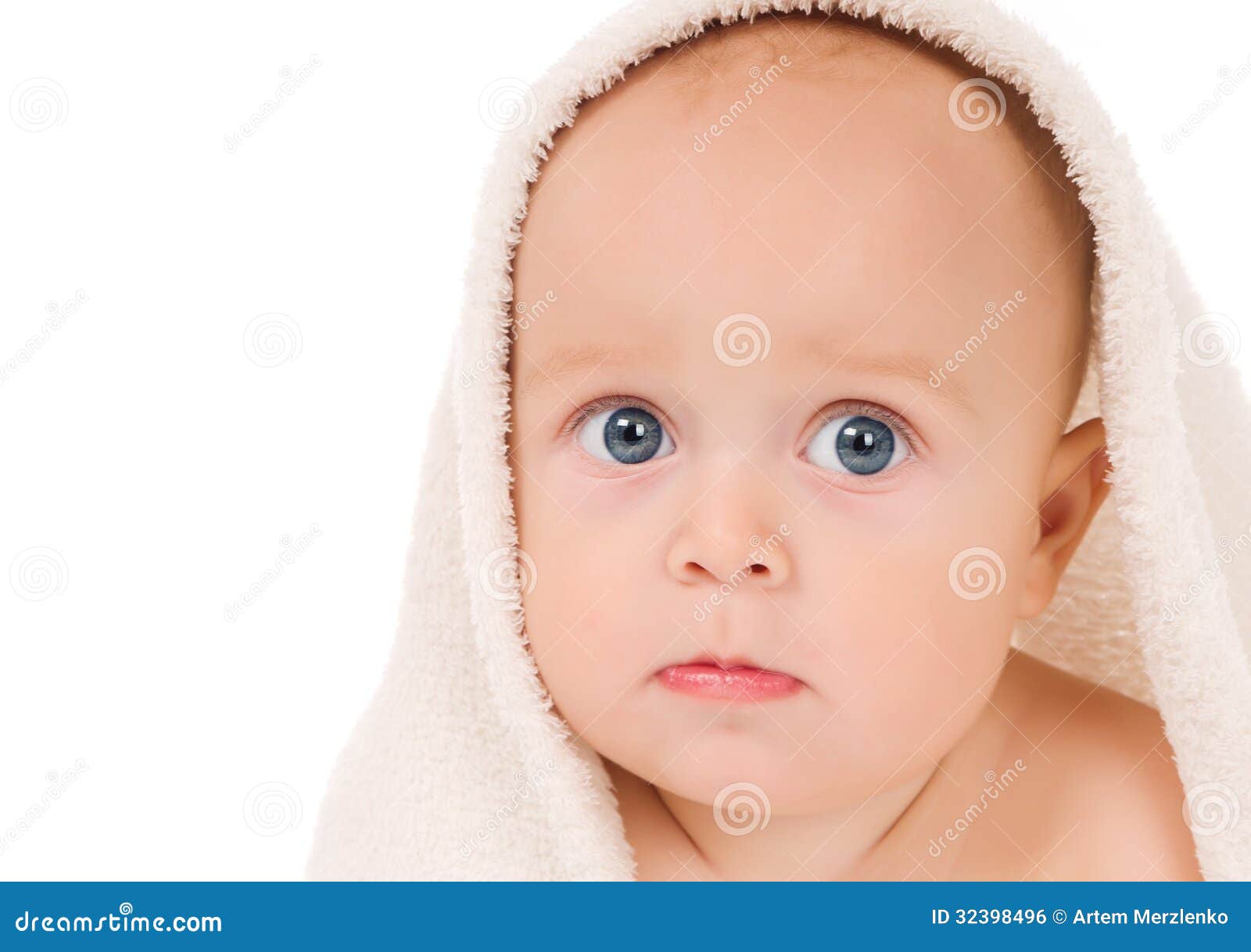 Portrait of Baby on a White Background Stock Photo - Image of beautiful ...
