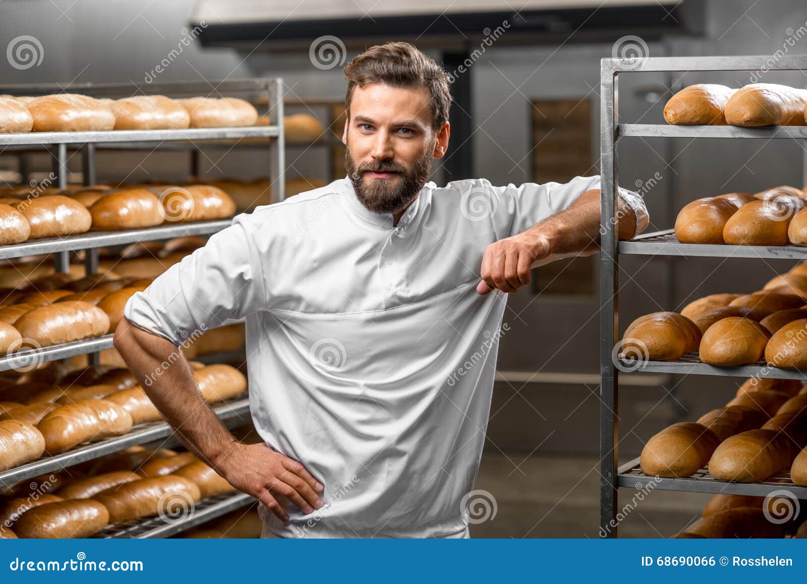 Portrait of a baker stock photo. Image of male, profession - 68690066