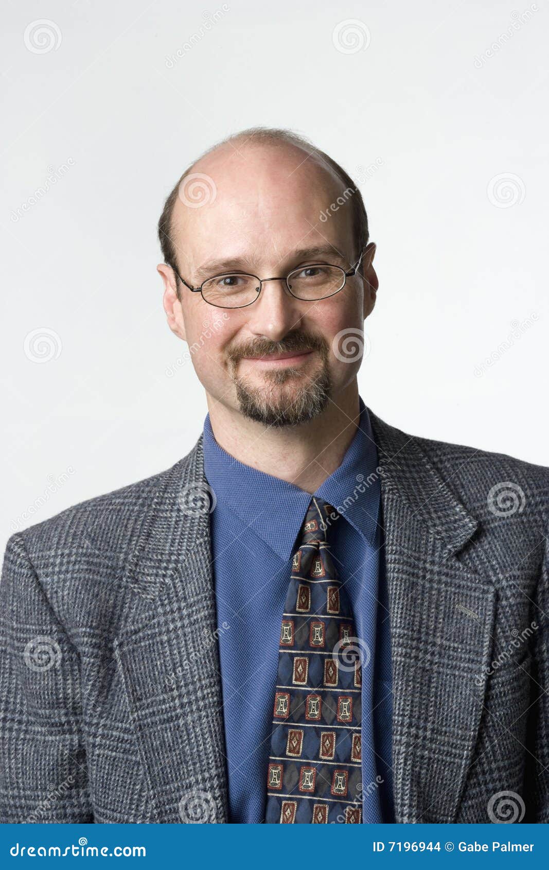 Portrait of a bald man stock photo. Image of caucasian - 7196944