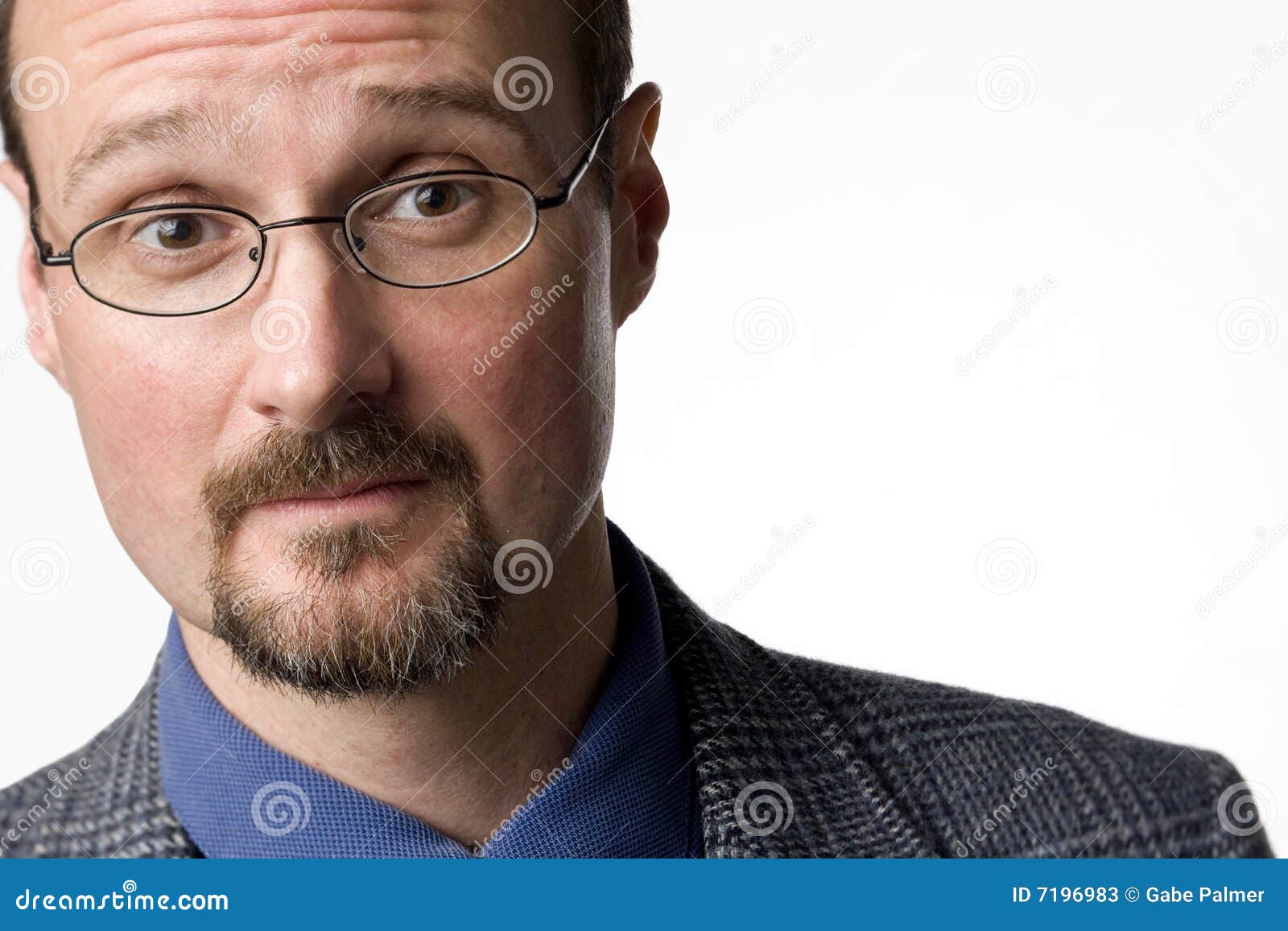 Portrait of a bald man stock image. Image of background - 7196983