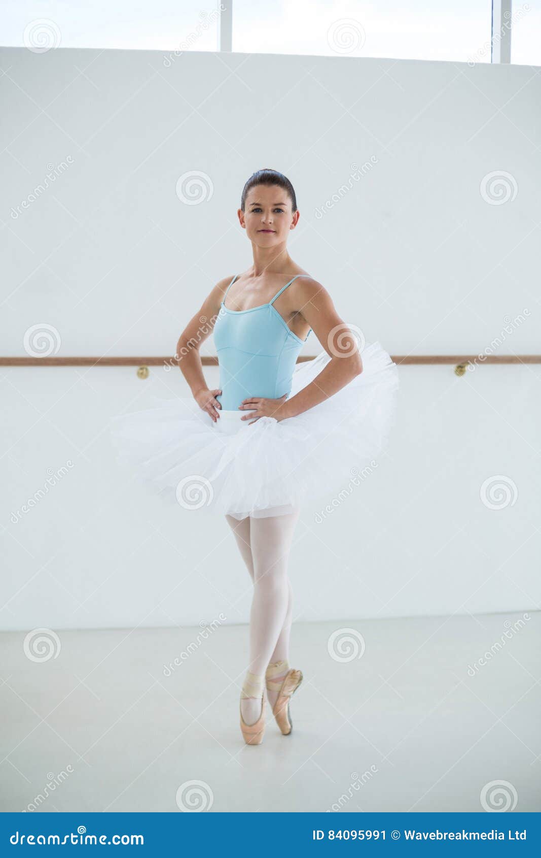 Portrait of Ballerina Practicing Ballet Dance Stock Image - Image of ...