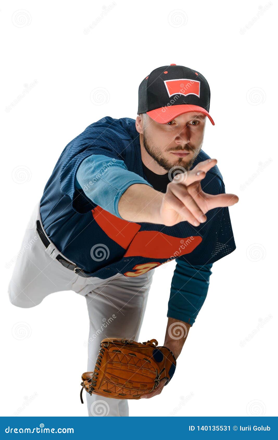 Portrait of a Baseball Player Stock Image - Image of caucasian ...