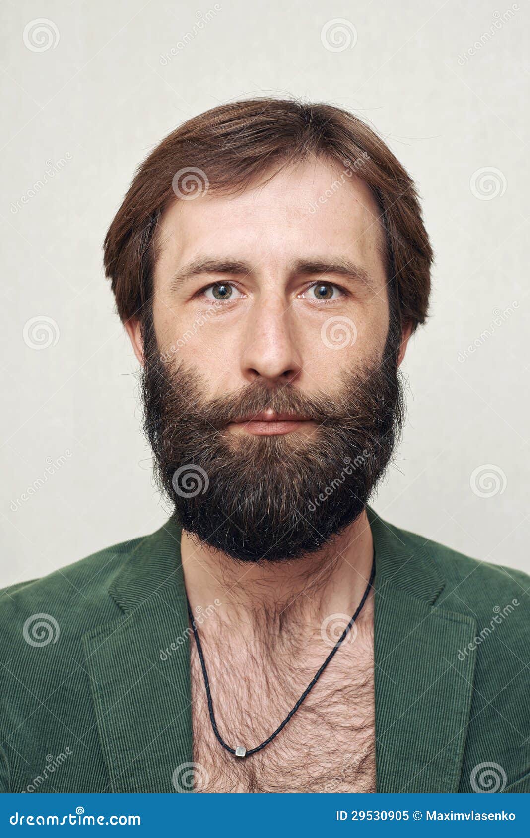 Portrait of the Bearded Man Stock Image - Image of quiet, person: 29530905