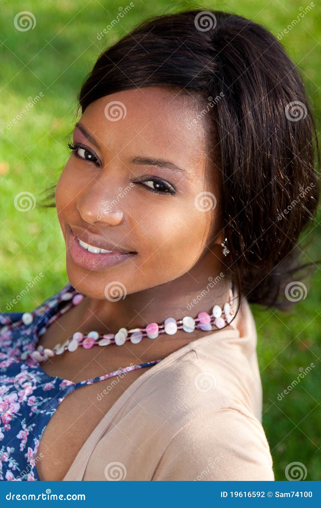 Portrait of a Beautiful African Woman Stock Photo - Image of natural ...