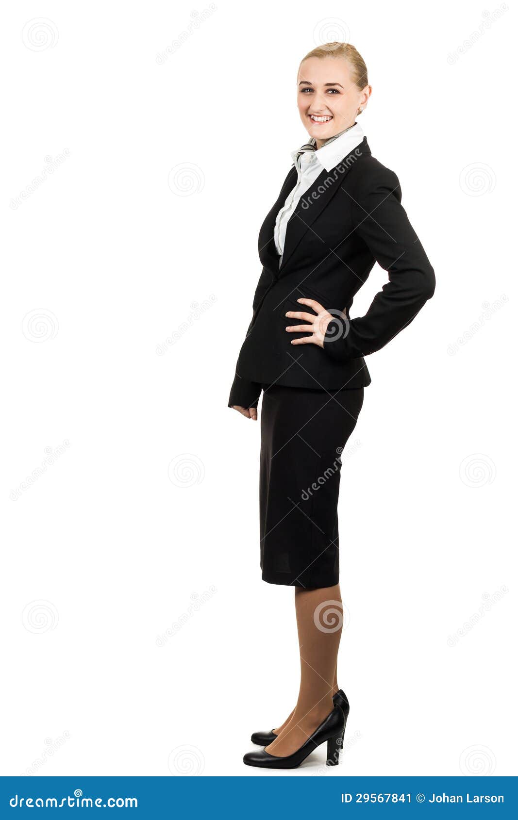 Portrait of Beautiful Air Hostess. Stock Image - Image of girl ...