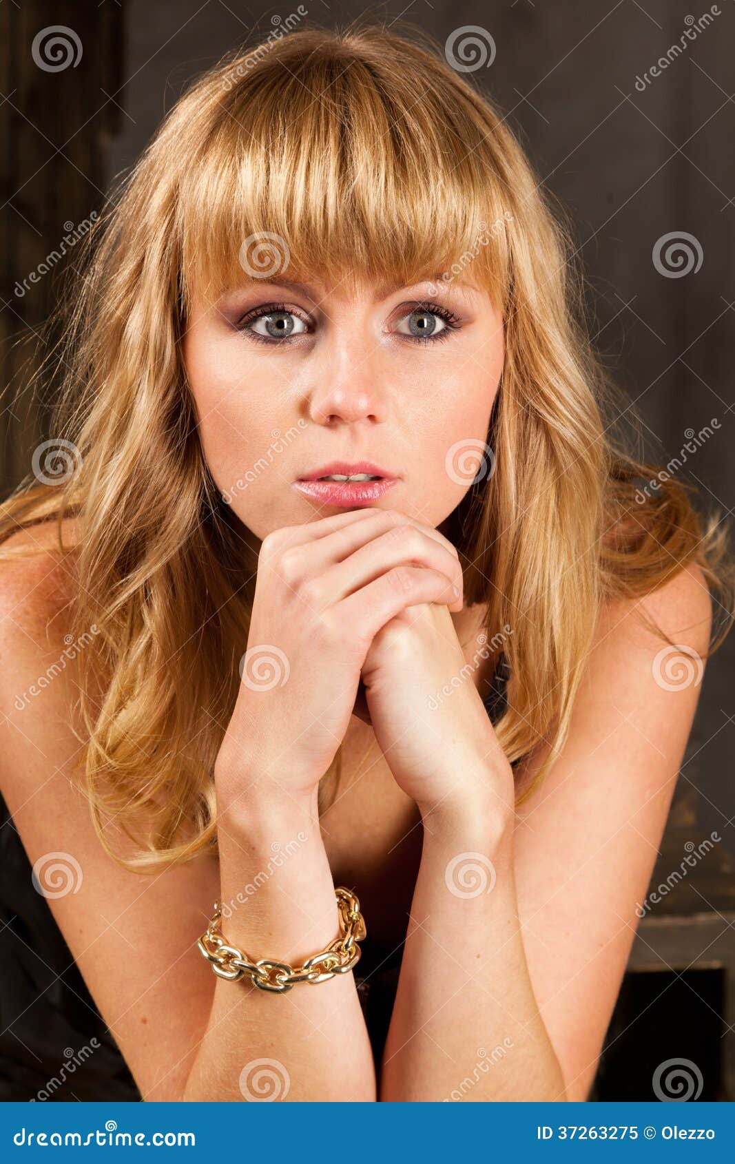 Portrait Of A Beautiful Blonde Woman Stock Image Image Of Blond