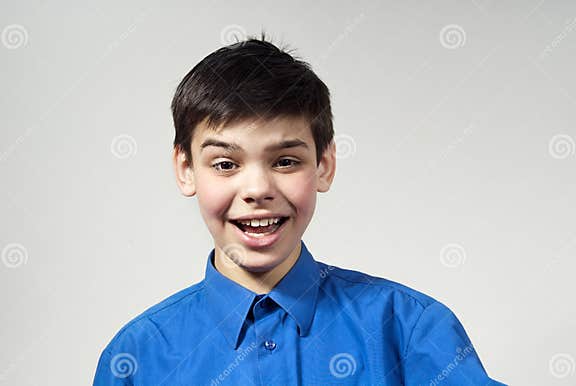Portrait of a Beautiful Boy Stock Photo - Image of isolated, camera ...