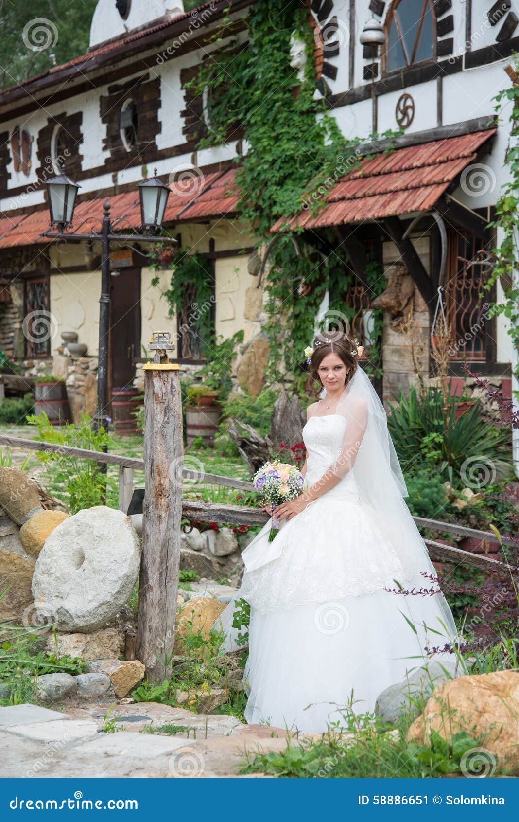 Portrait of the Beautiful Bride on Walk Stock Image - Image of love ...