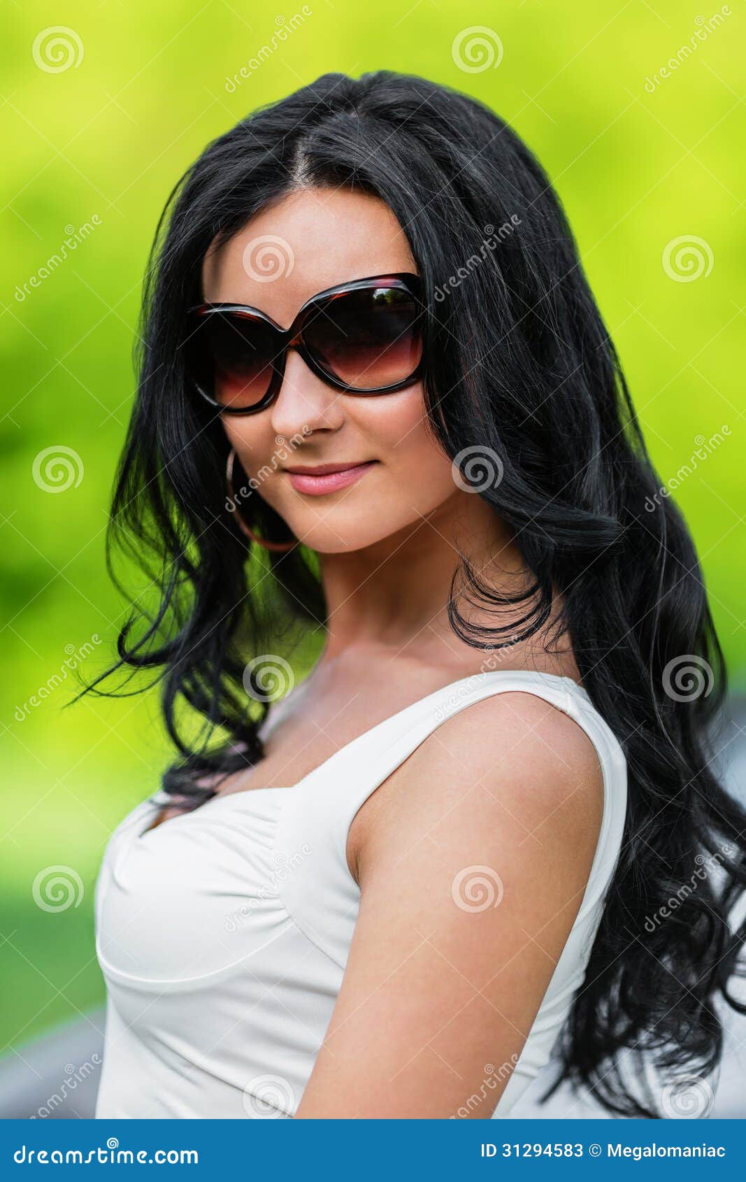 Portrait Of Beautiful Brunette Woman Stock Image Image Of Woman Cute