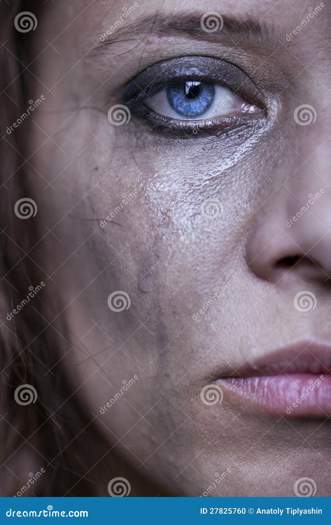 Portrait of Beautiful Crying Girl Stock Photo - Image of behavior ...
