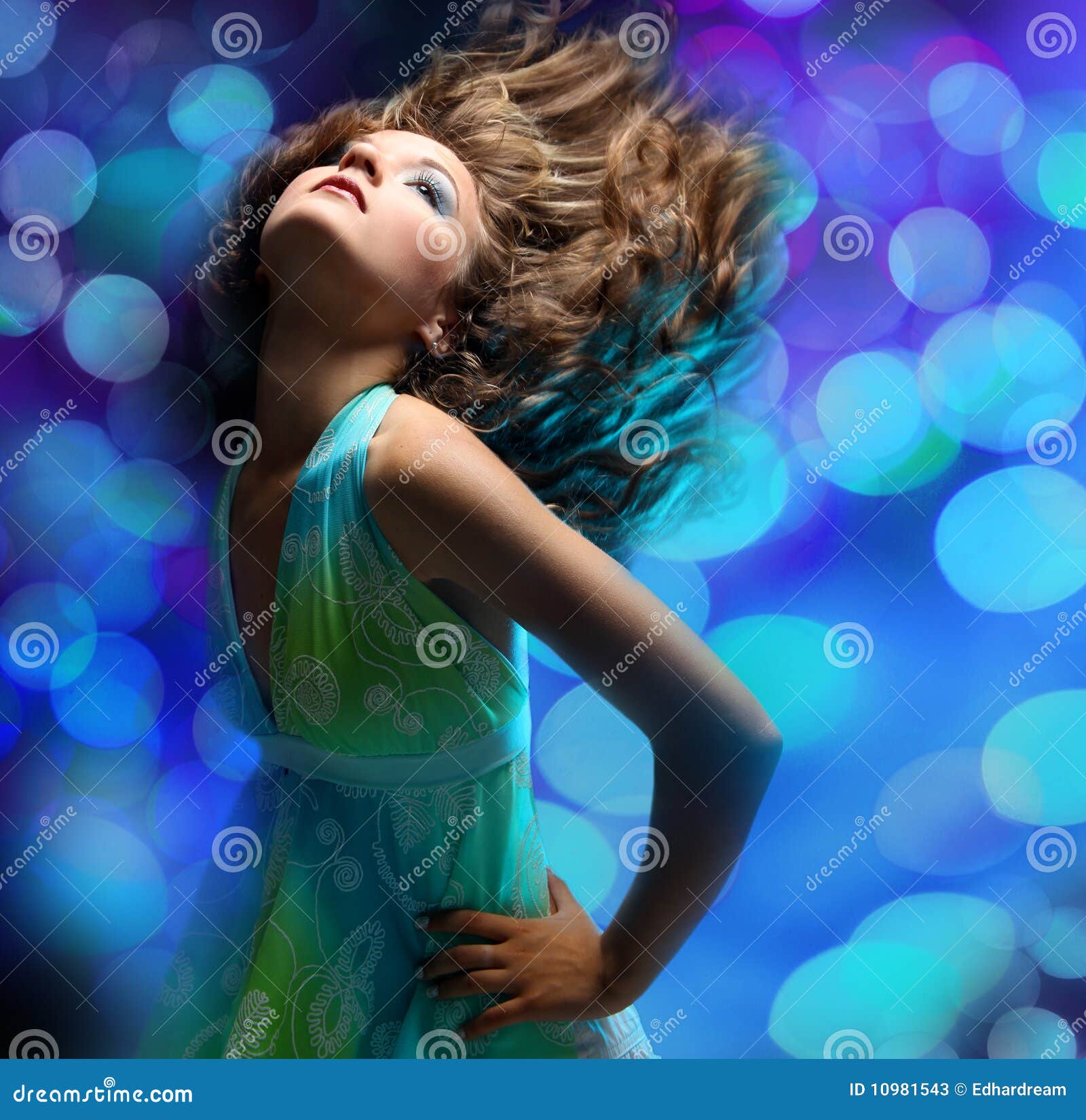 Portrait of a Beautiful Dancing Girl Stock Image - Image of party ...