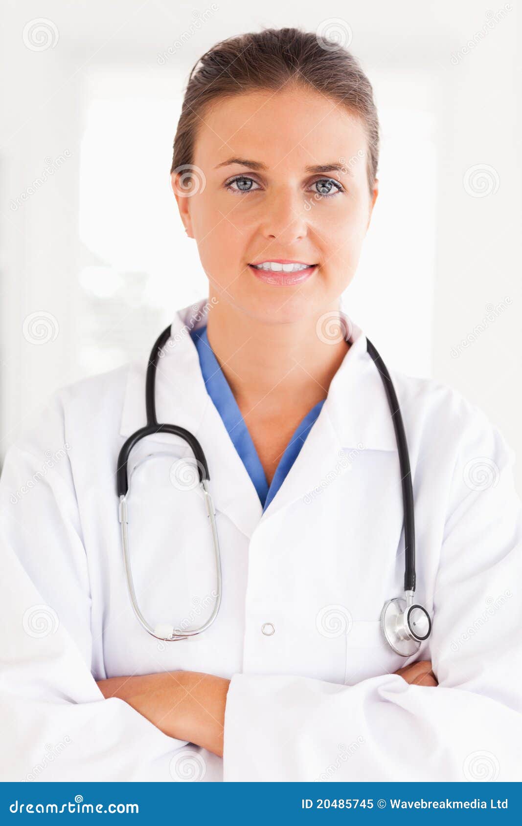 Portrait of a Beautiful Doctor with a Stethoscope Stock Image - Image ...