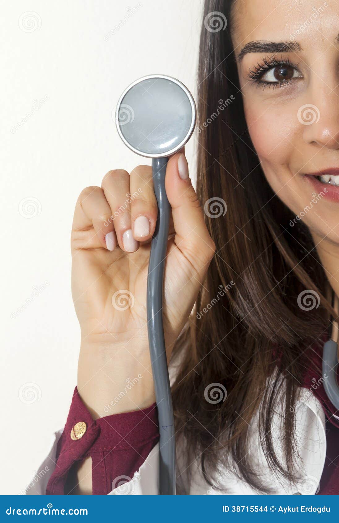Portrait of Beautiful Doctor with a Stethoscope Stock Photo - Image of ...