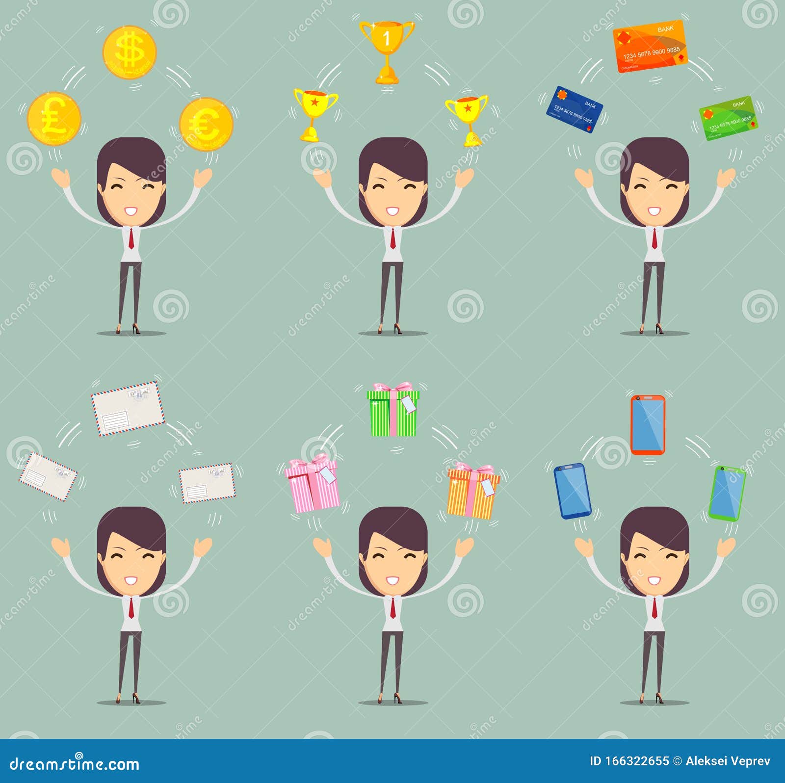 Beautiful Expressive Blue Eyes With Shiny Light Reflections Set Cartoon ...