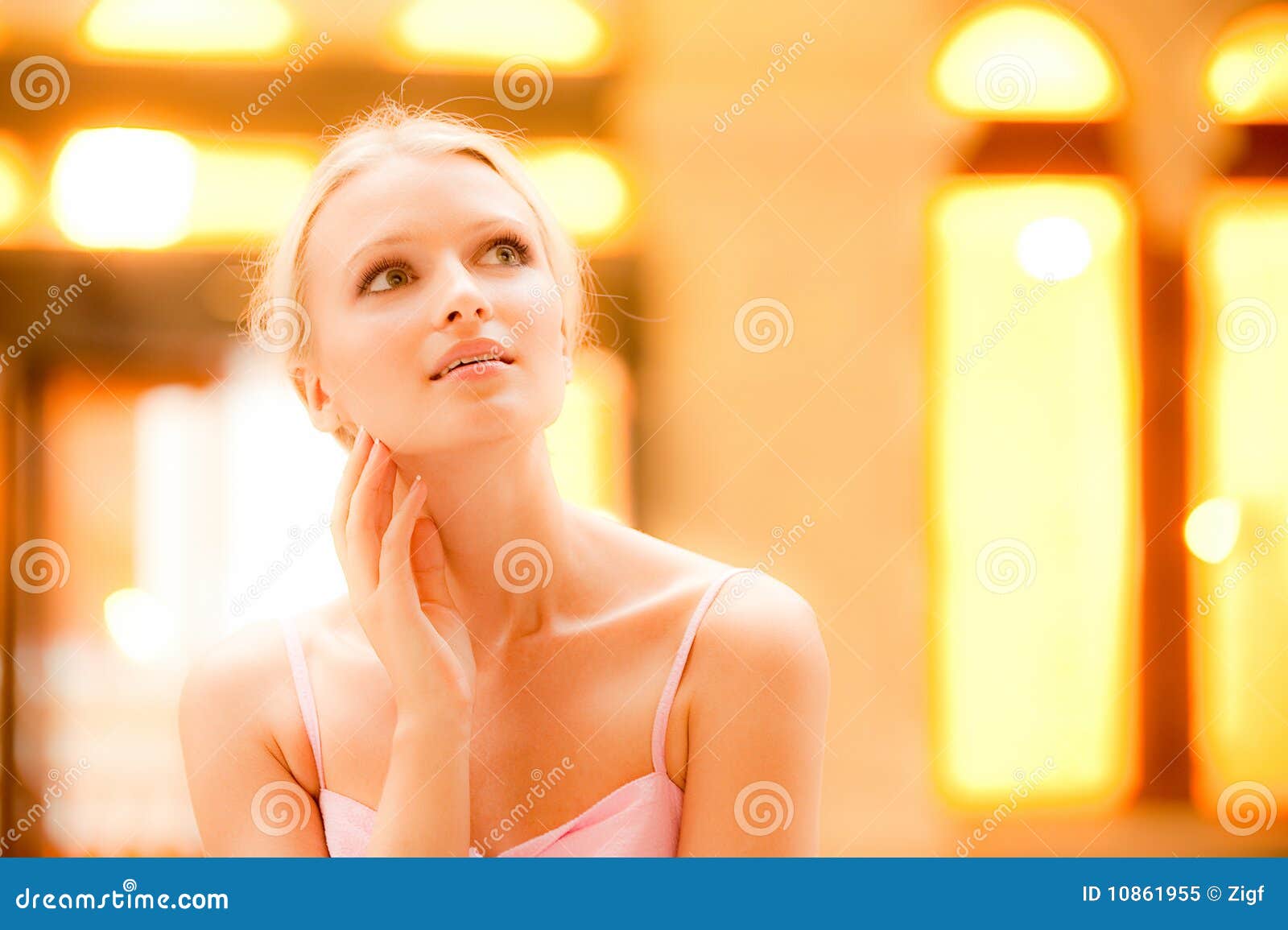Portrait of Beautiful Fair-haired Girl Stock Image - Image of face ...