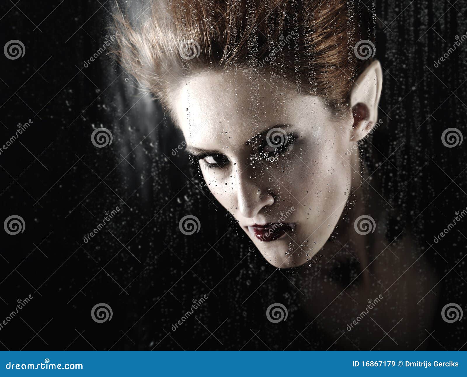Portrait of a Beautiful Fashion Vampire Stock Image - Image of ...