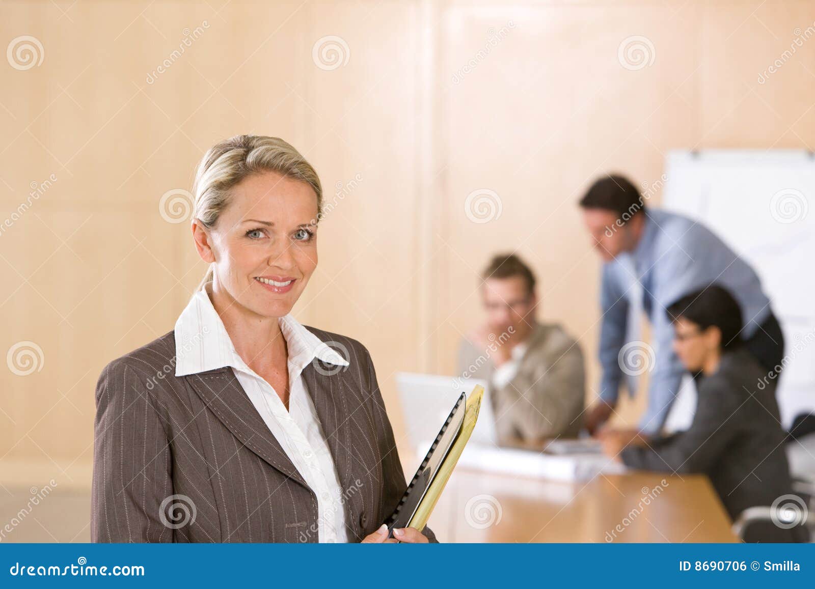 Portrait of Beautiful Female Executive Stock Photo - Image of boardroom ...