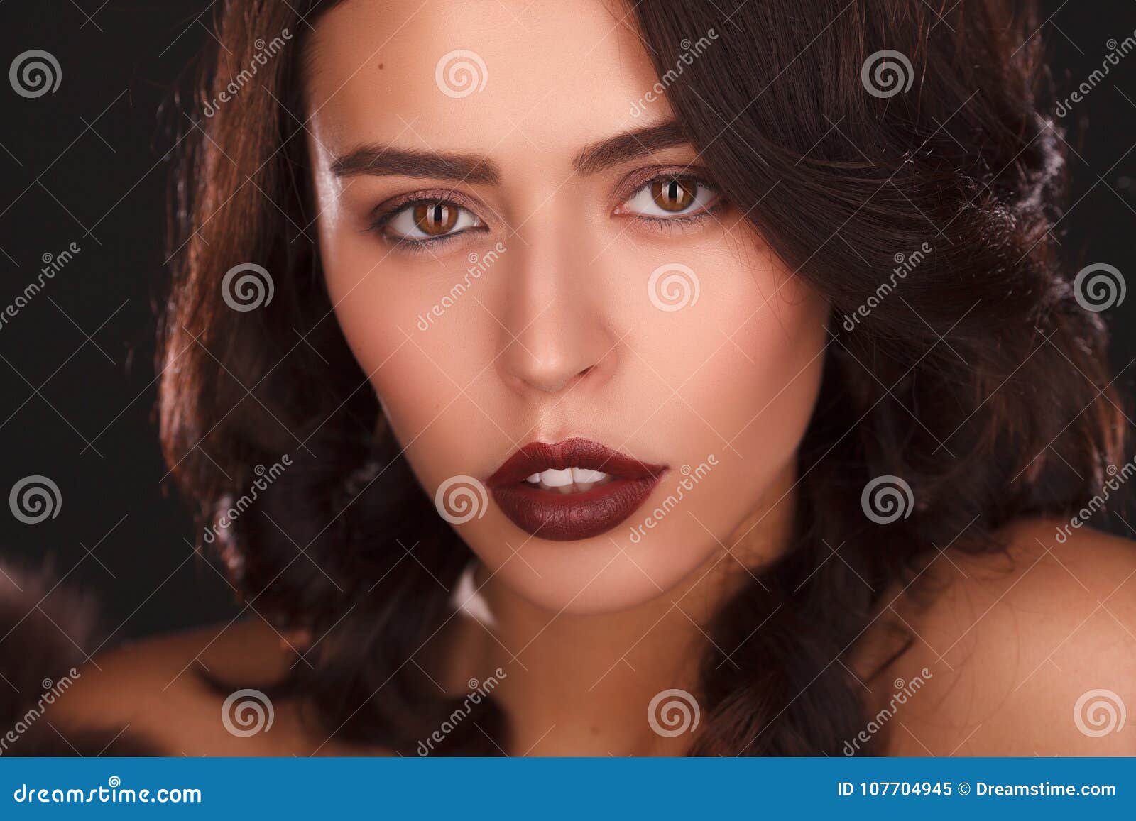 Portrait of Beautiful Female Model Stock Image - Image of clean ...