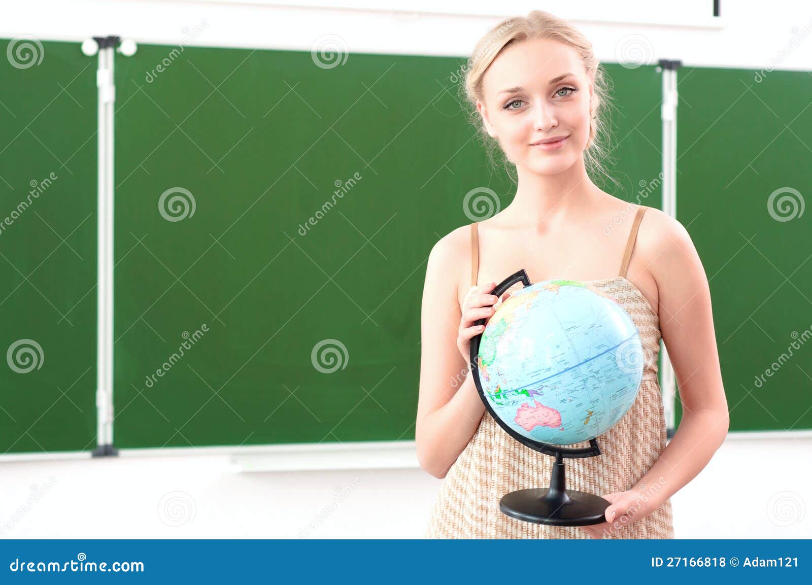 Portrait of a Beautiful Female Teacher Stock Photo - Image of alone ...