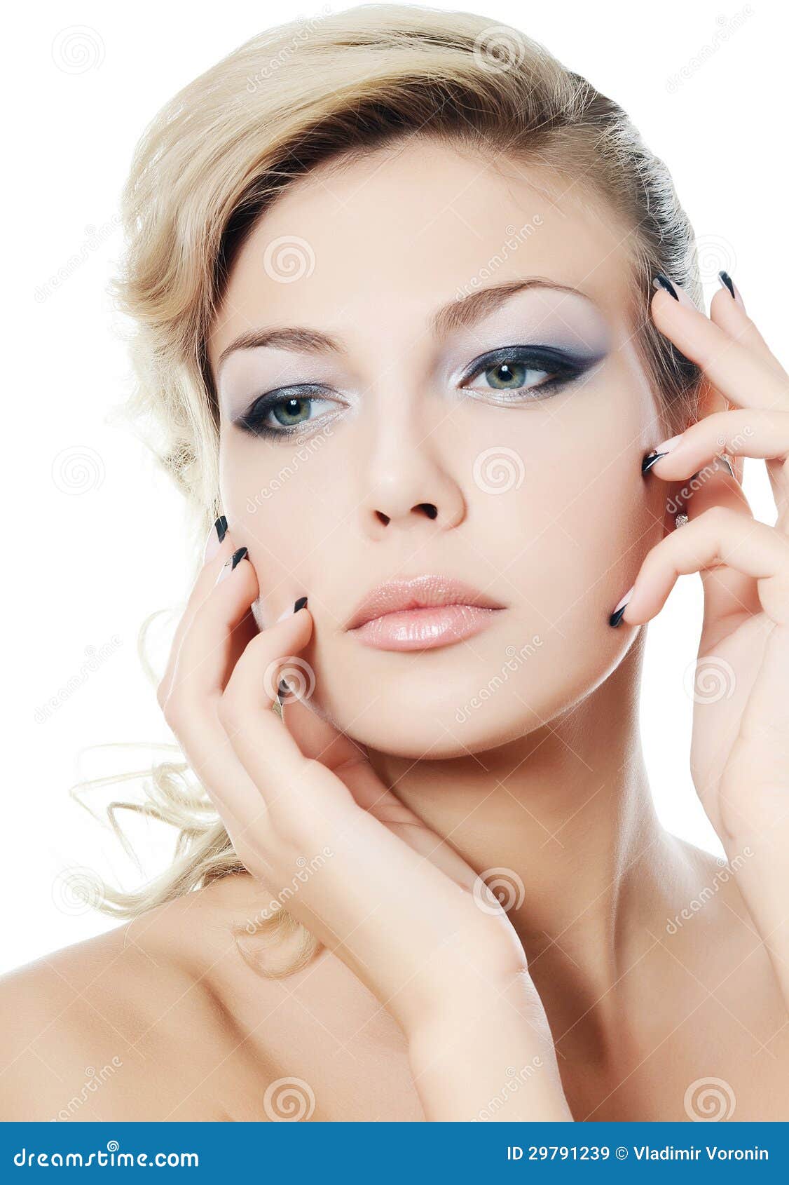 Portrait of Beautiful Girl - Creative Make-up Stock Image - Image of ...