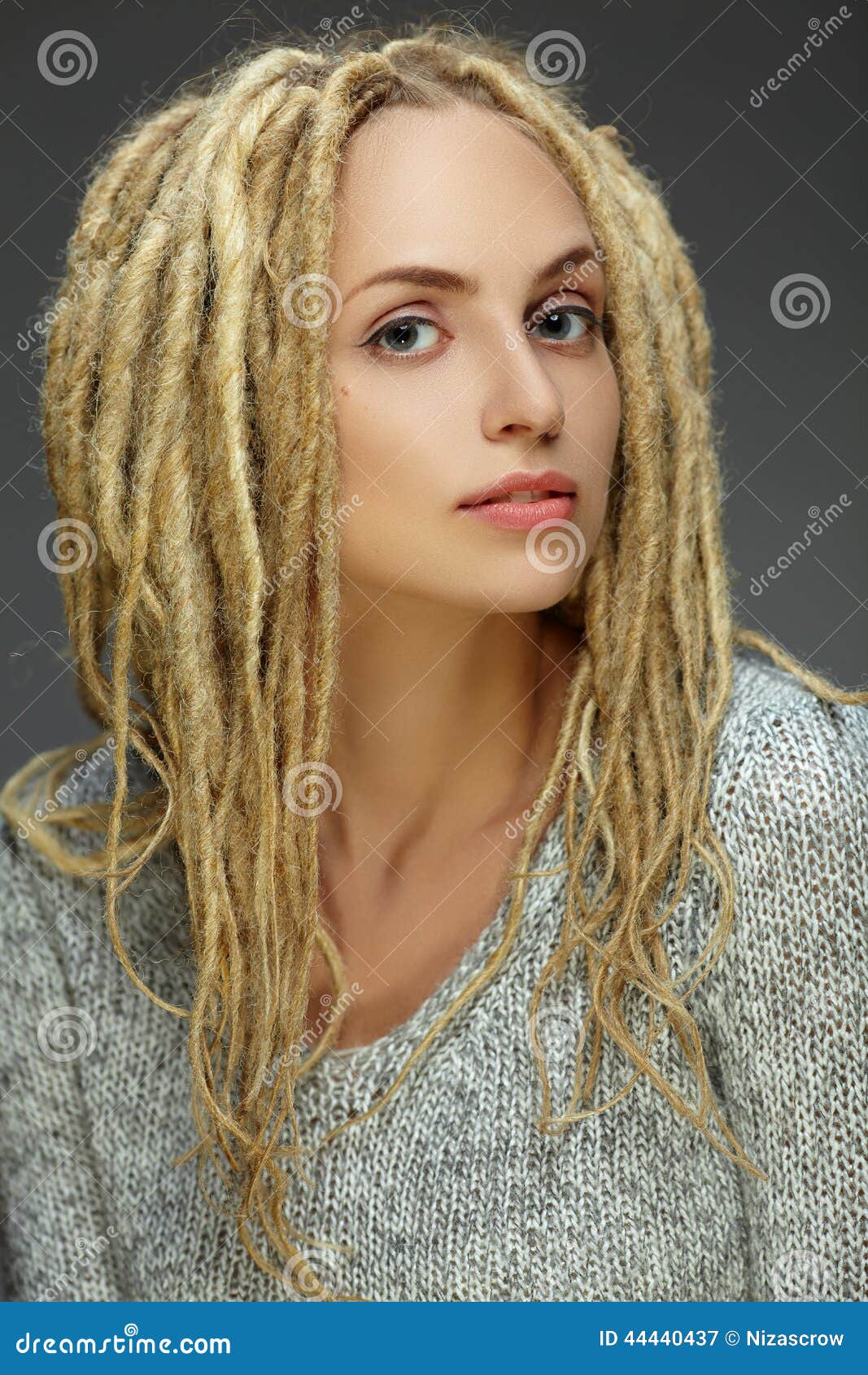 Portrait of a Beautiful Girl with Dreadlocks Stock Image - Image of ...
