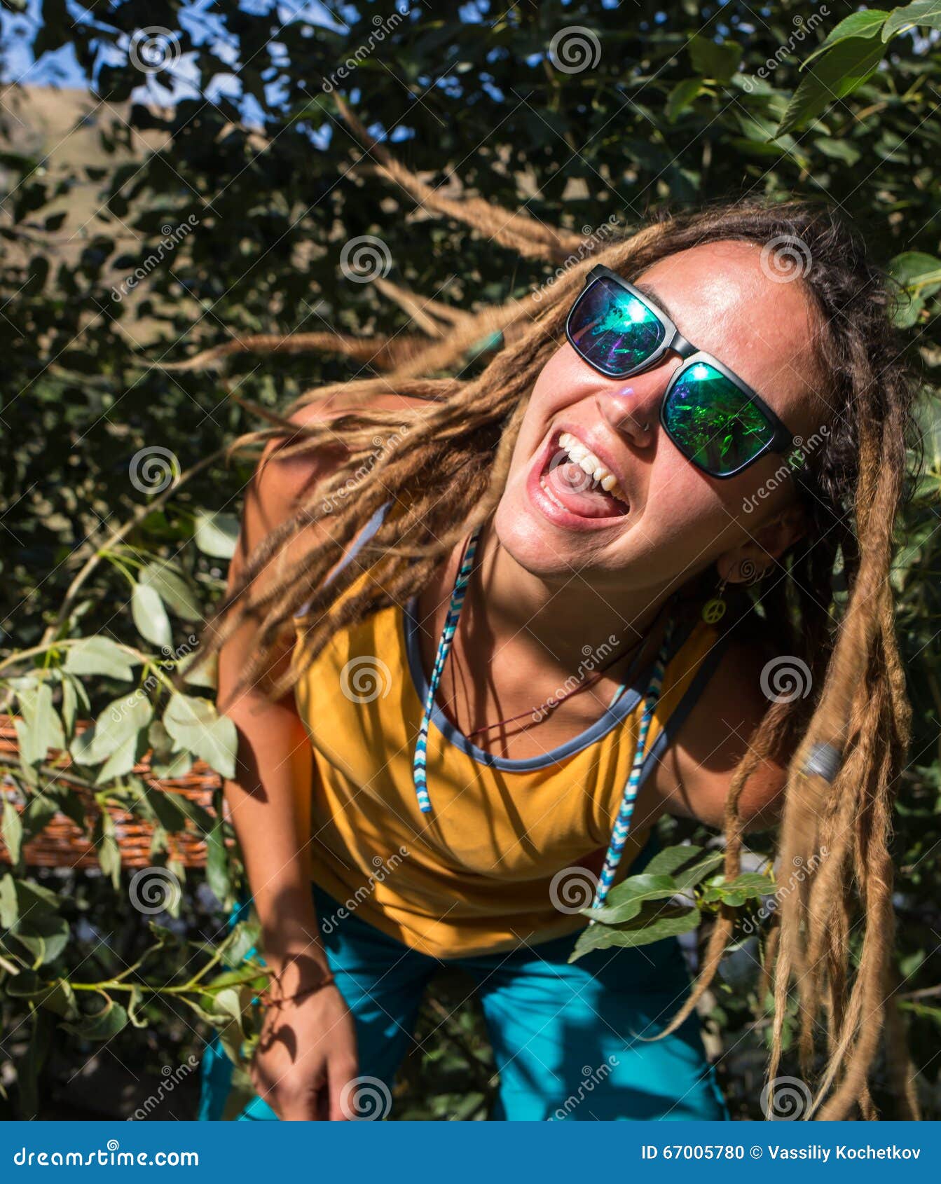 Portrait of a Beautiful Girl with Dreadlocks Stock Photo - Image of ...