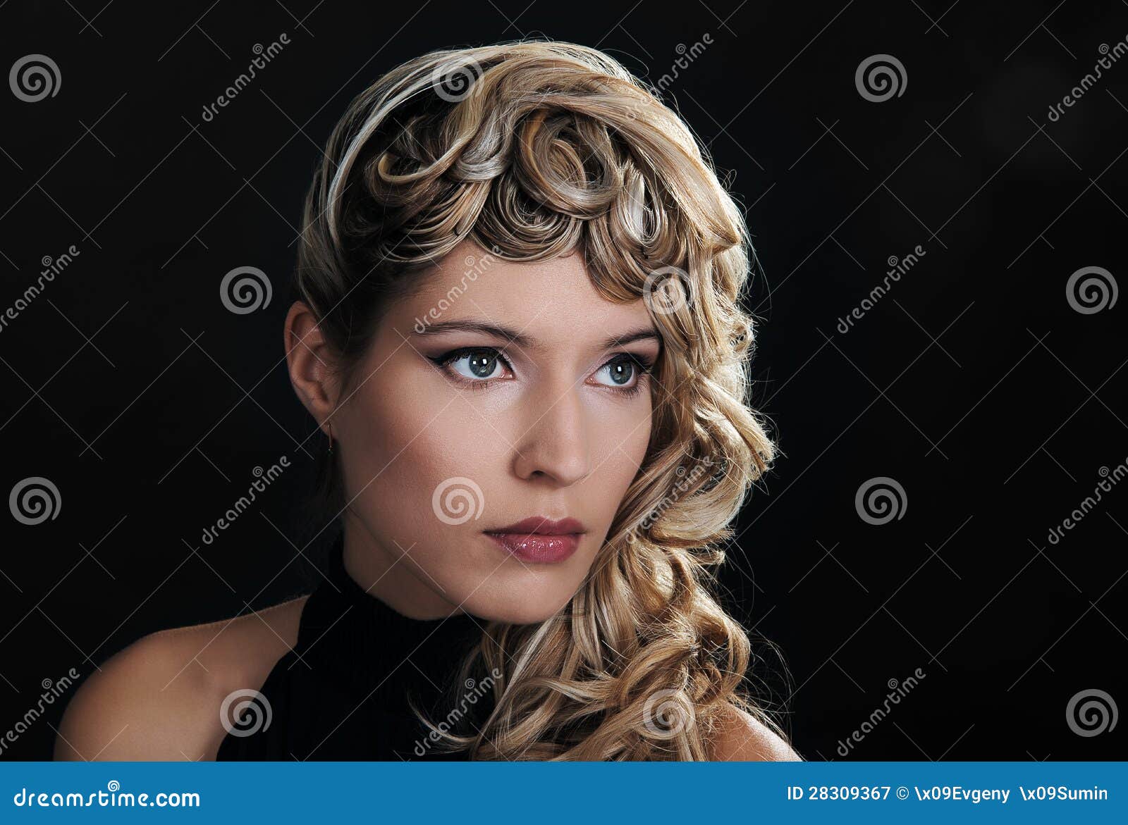 Portrait of a Beautiful Girl Face Stock Image - Image of cosmetics ...