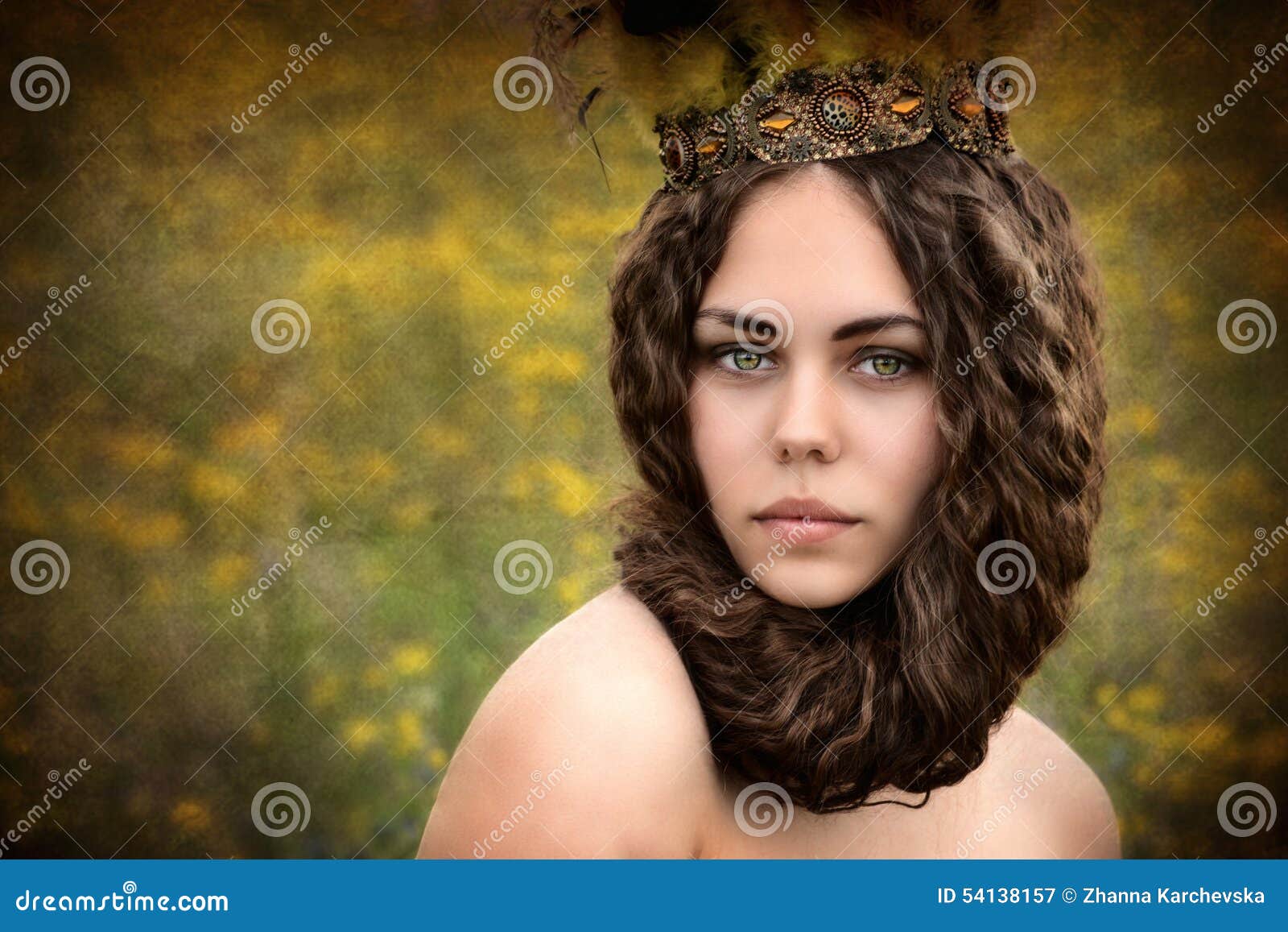 Portrait of a Beautiful Girl in a Field Stock Image - Image of summer ...