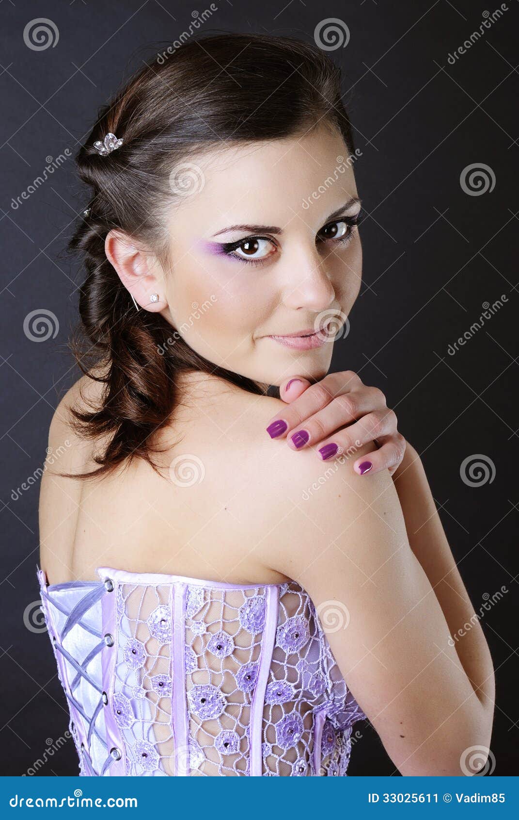Portrait of a Beautiful Girl with Professional Makeup Stock Image ...
