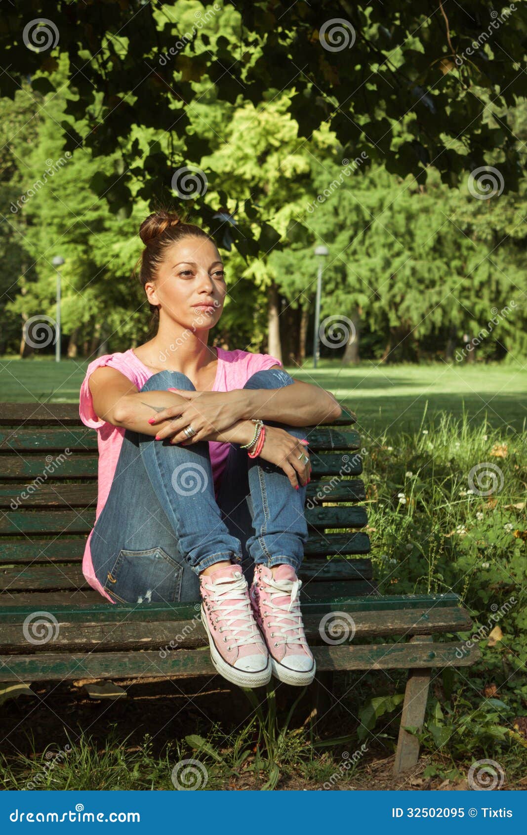 Portrait of a Beautiful Girl Sitting Stock Image - Image of sensual ...