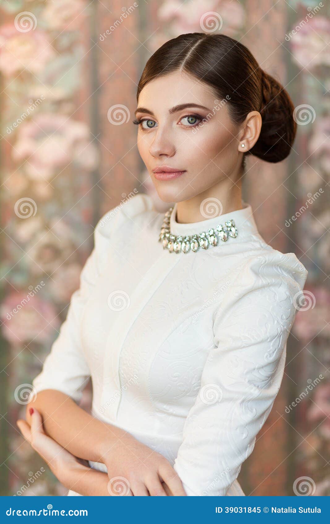 Portrait of a Beautiful Girl at the Studio Stock Image - Image of ...
