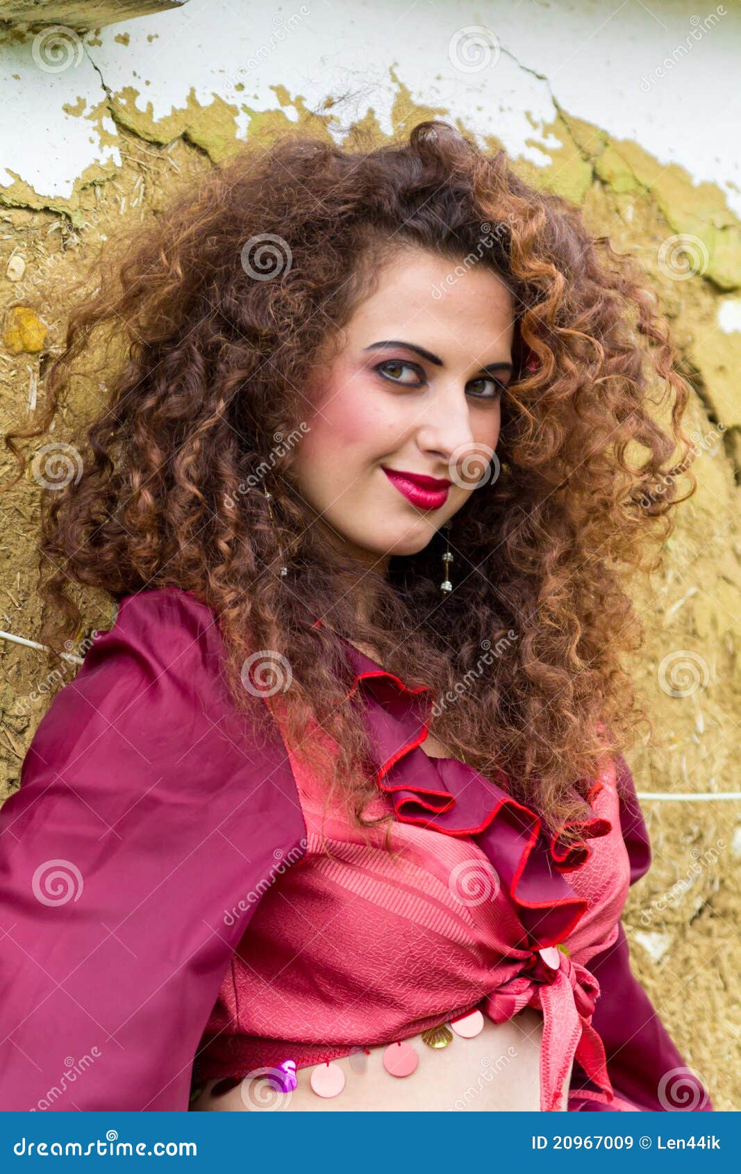 Portrait of Beautiful Gypsy Girl Stock Image - Image of jewelry ...