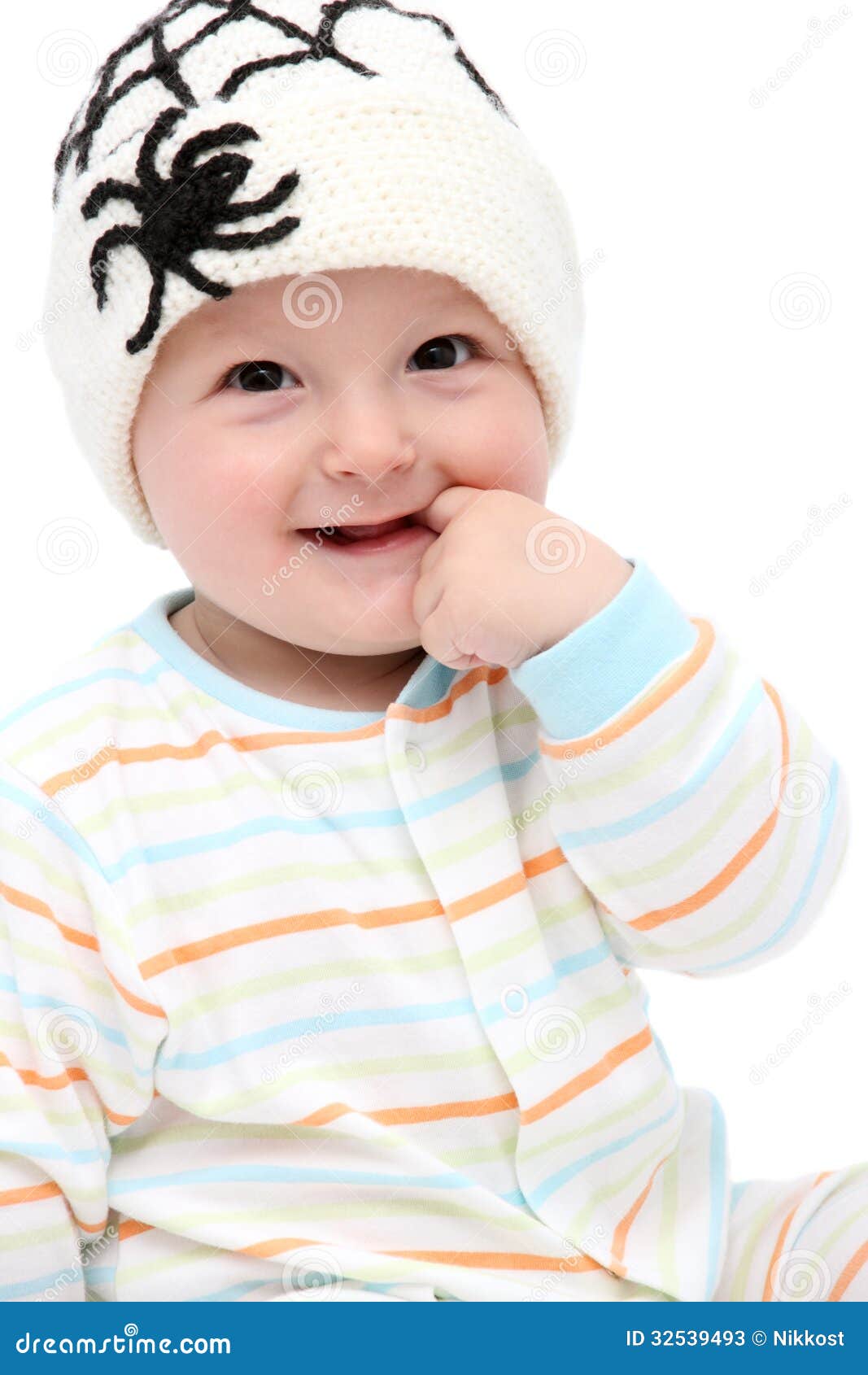 Portrait of a Beautiful Happy Baby Stock Image - Image of skin, baby ...