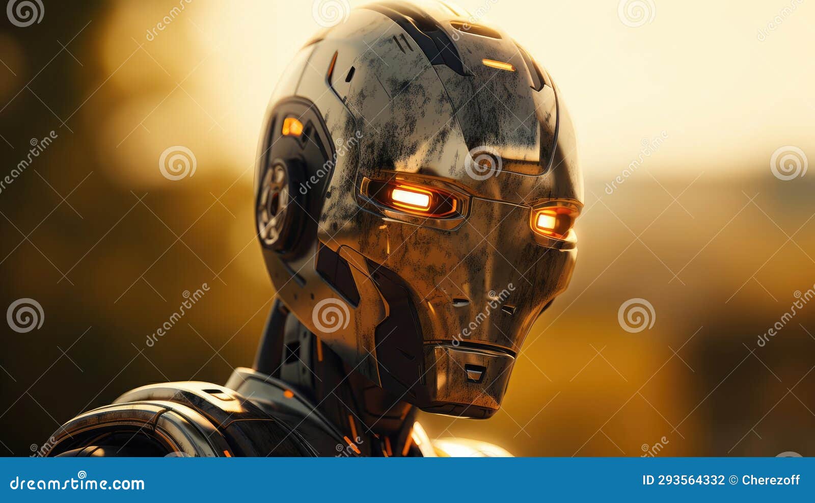 Portrait of a Beautiful Humanoid Robot Stock Photo - Image of concept ...