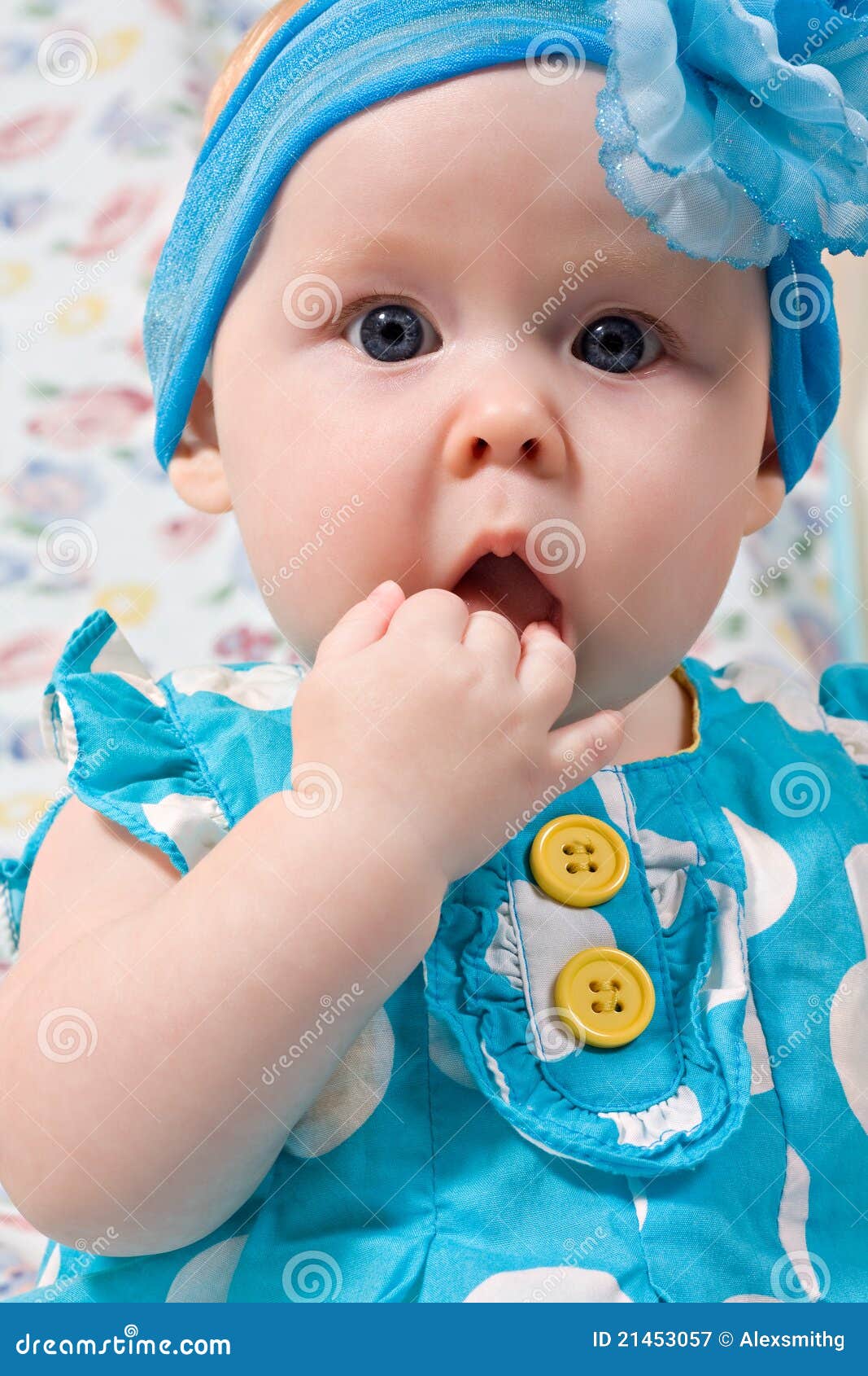 Portrait of Beautiful Infant Girl Stock Image - Image of people ...