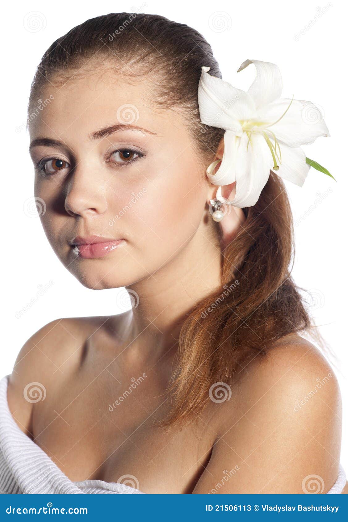 Portrait of beautiful lady stock image. Image of eyes - 21506113