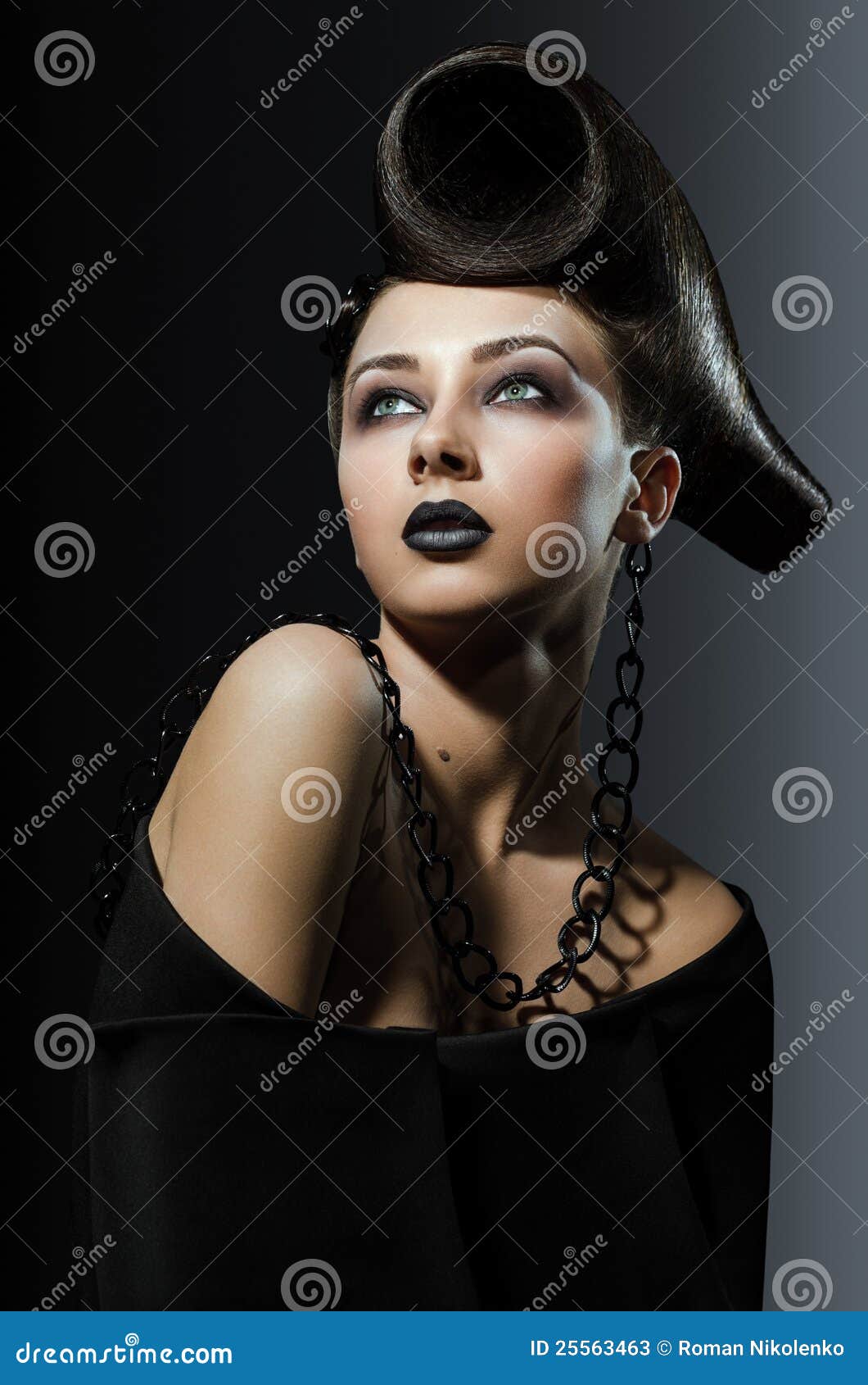 Portrait of the Beautiful Lady Stock Image - Image of gaze, attractive ...