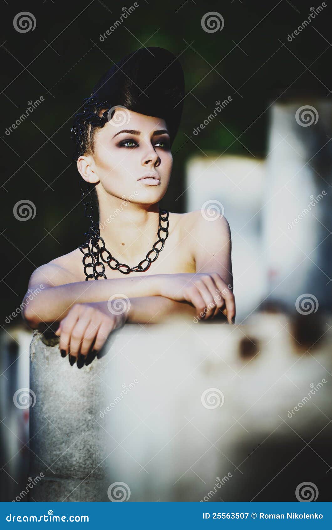 Portrait of the Beautiful Lady Stock Image - Image of cute, elegance ...